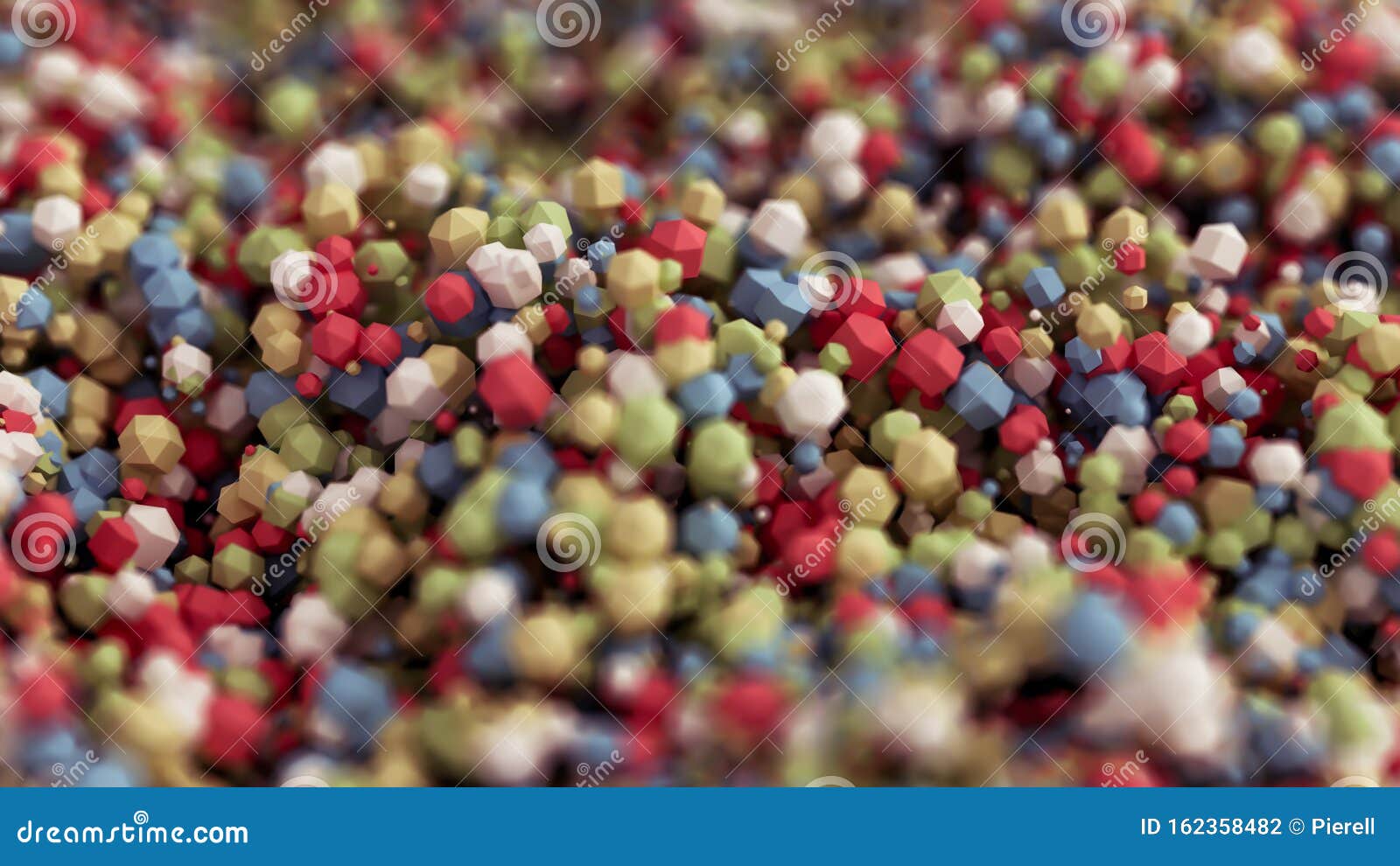Geometric Particle Multicolor Background. 3d Illustration, 3d Rendering ...