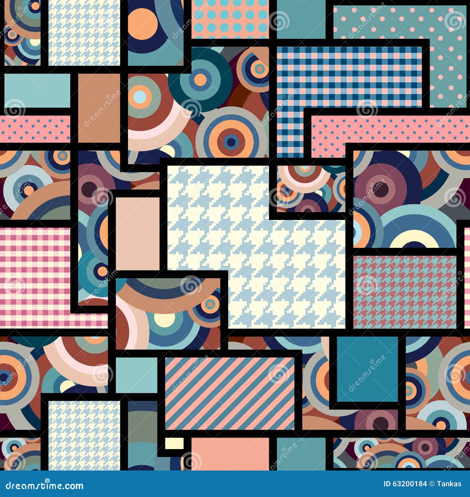 Geometric Patchwork Background Stock Vector - Illustration of texture ...