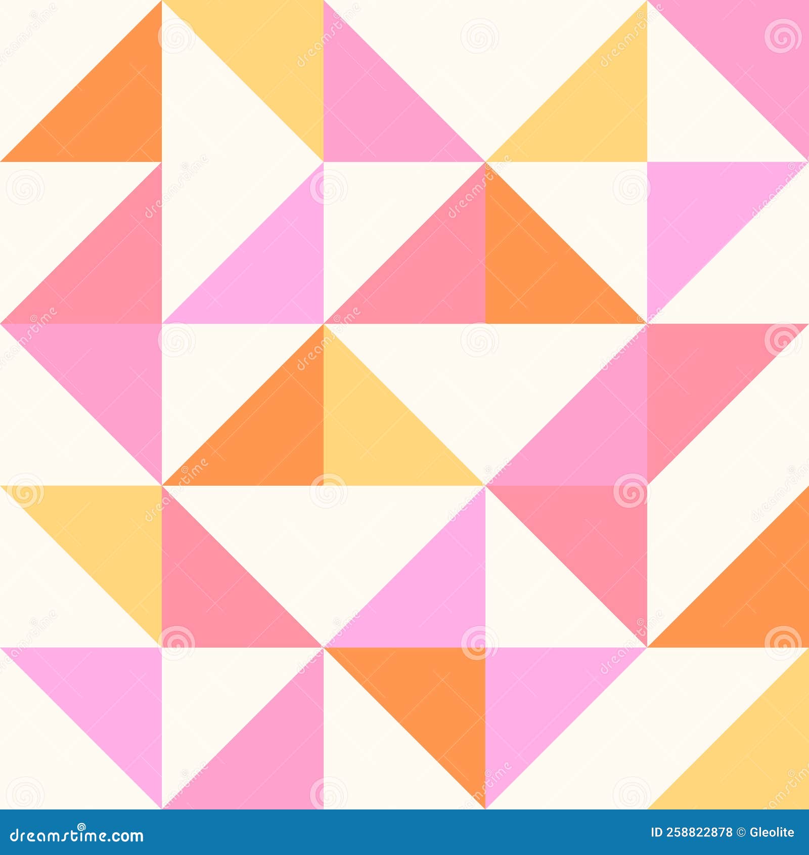 Geometric Pattern. Abstract Pink, Yellow and Orange Triangle Background ...