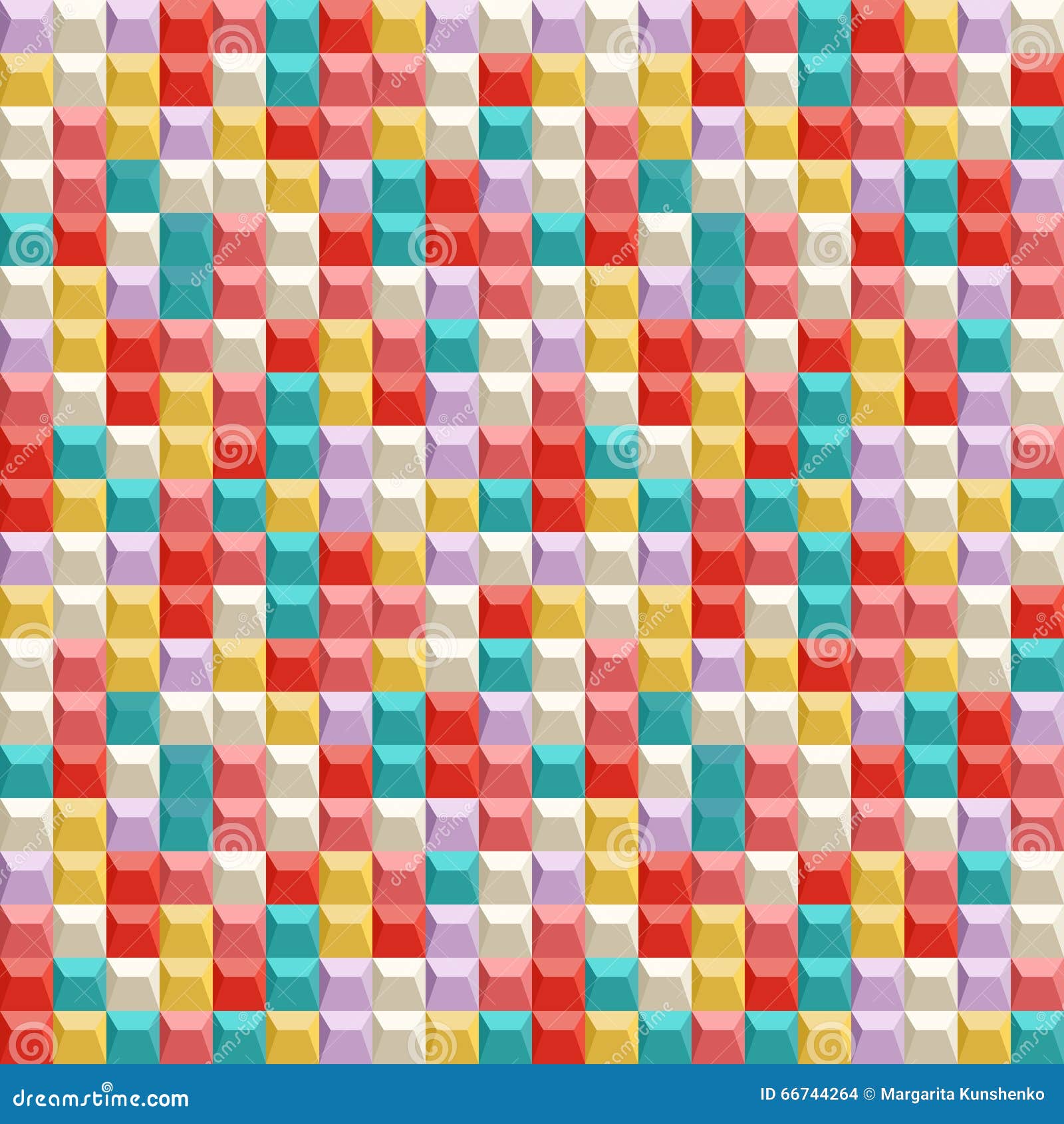 Pyramid Relief Seamless Texture Abstract Blue Pattern Vector ...