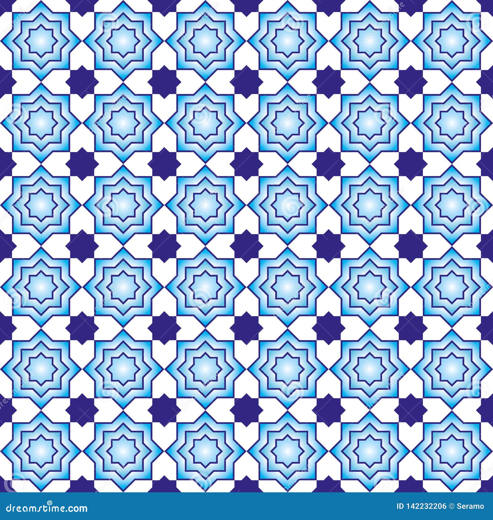 Geometric Pattern Background Blue and White Stock Vector - Illustration ...