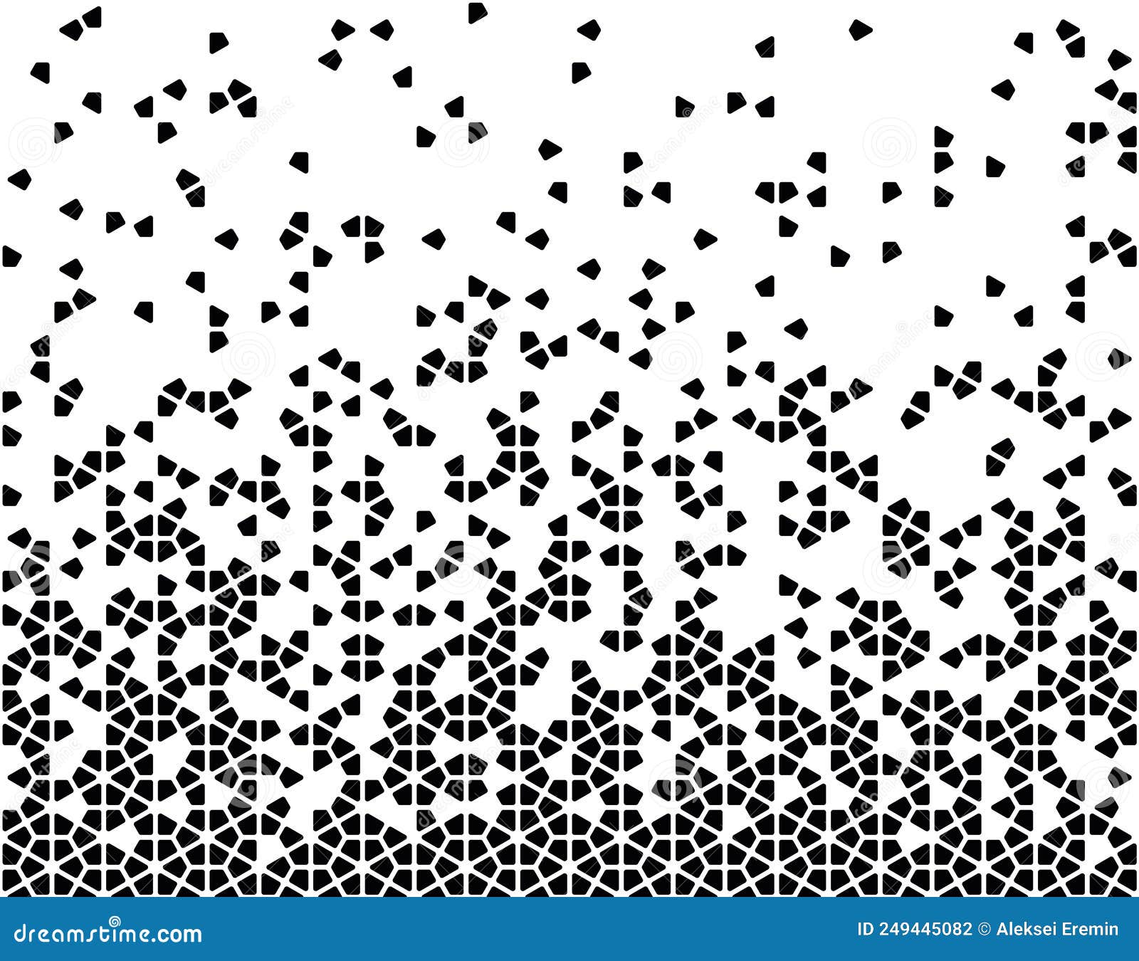 Geometric Pattern of Black Figures with Rounded Corners on a White ...