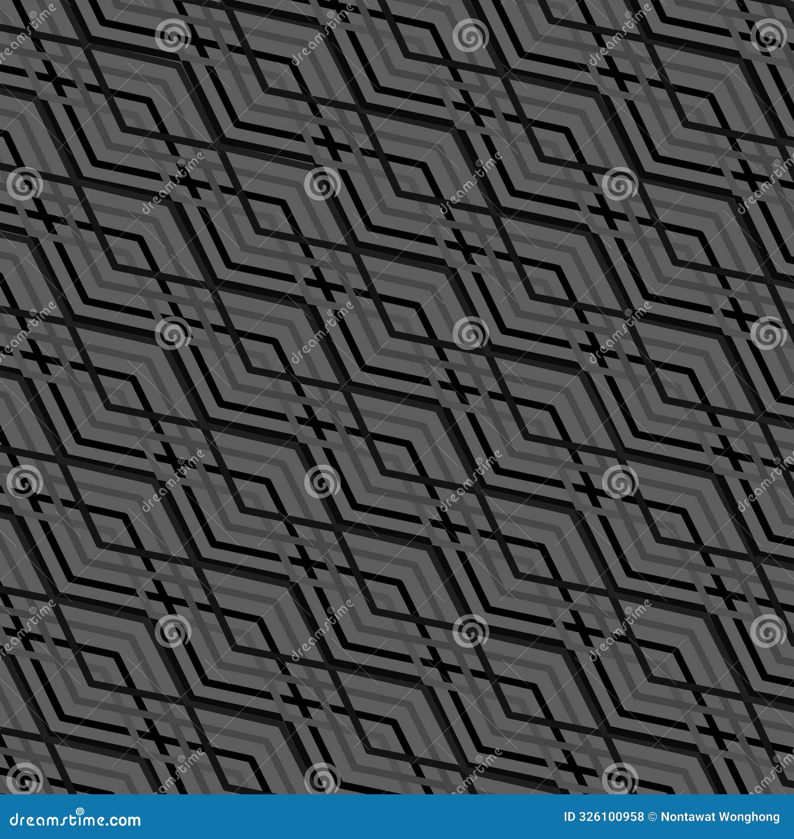 Geometric Pattern, Black Lines, Gray Background Stock Illustration ...