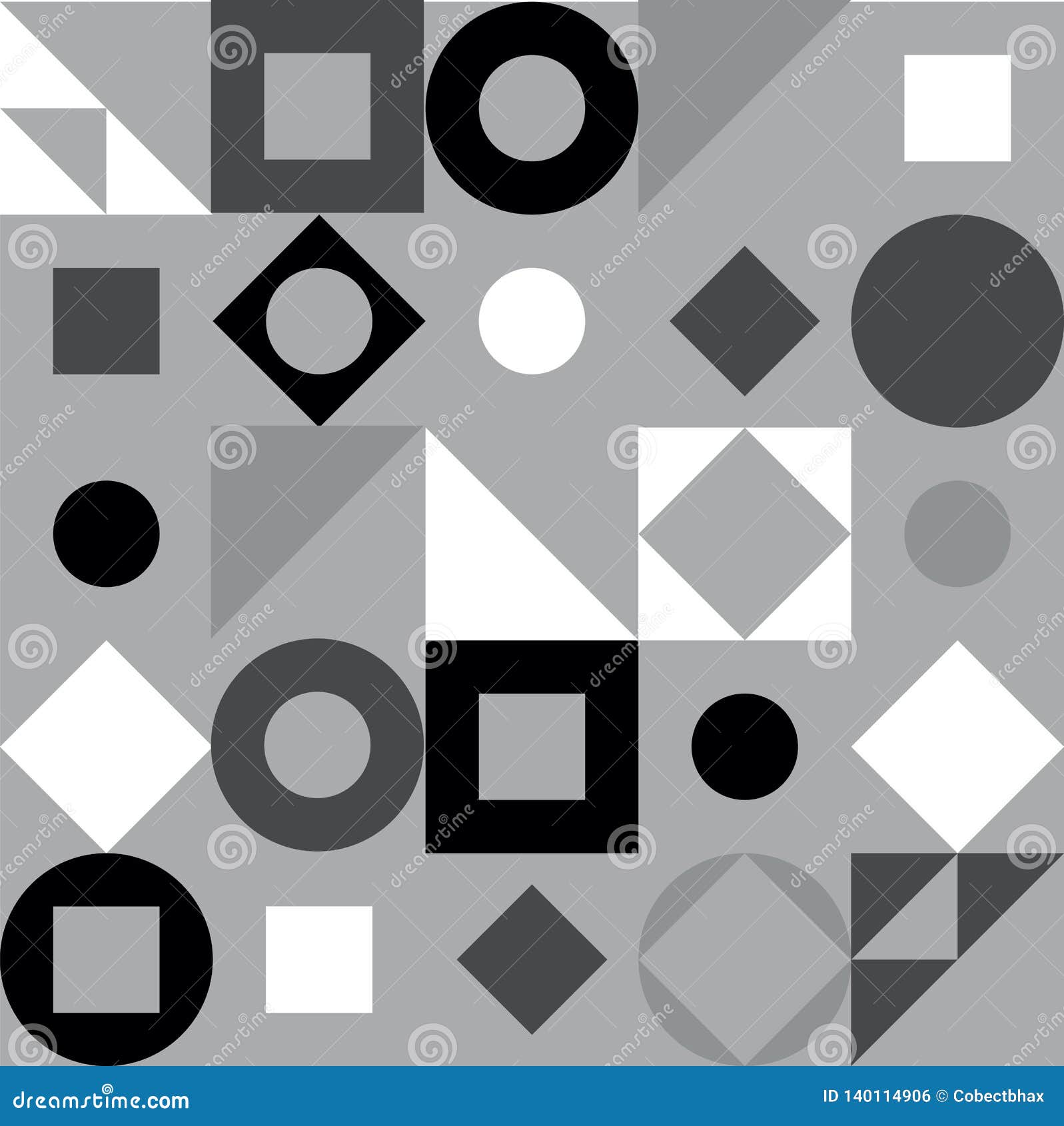 Geometric Pattern in Black and White Style. Abstract Triangle, Circle ...