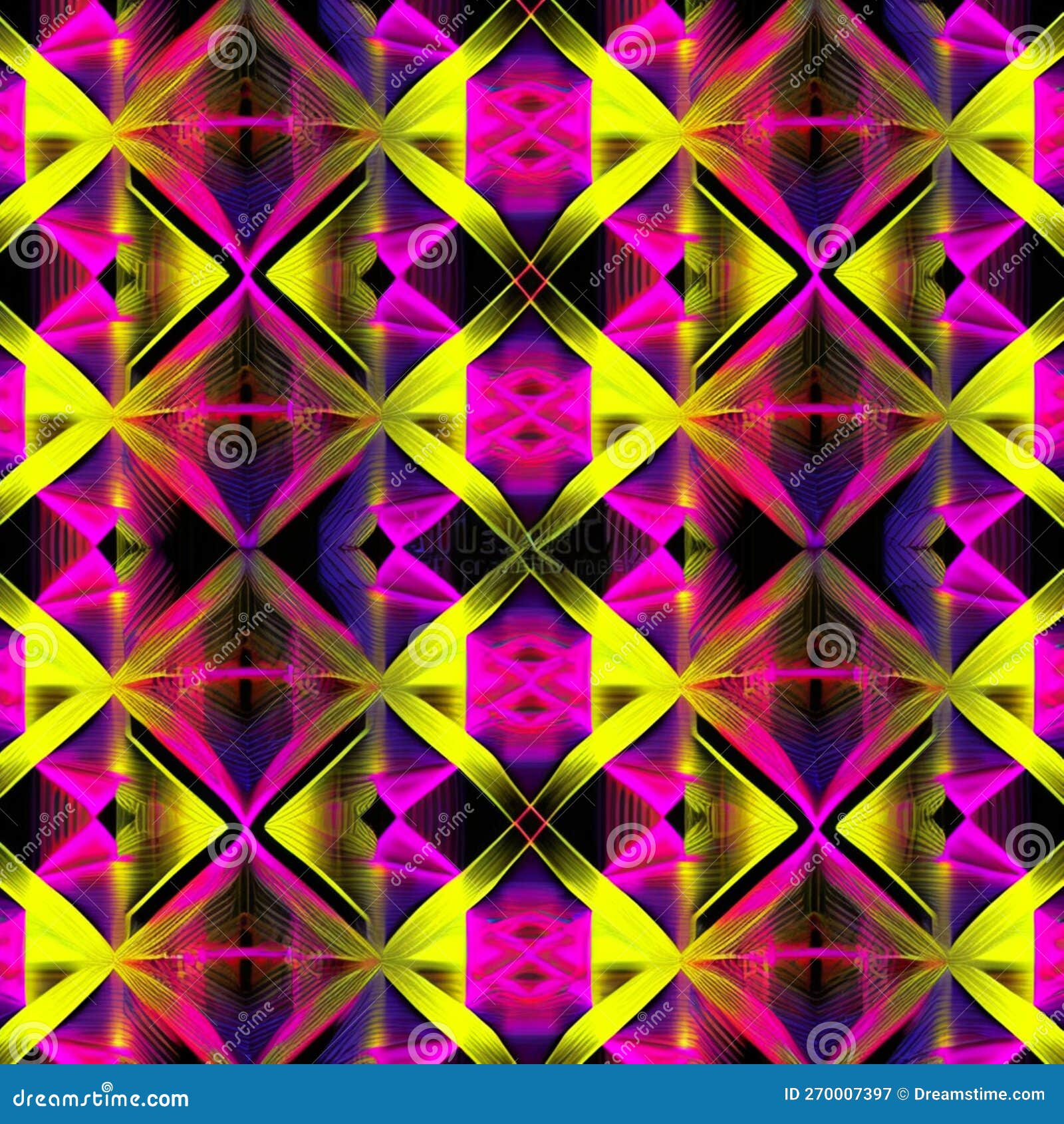 Geometric Pattern with Blacklight,pink and Yellow Colors Stock ...