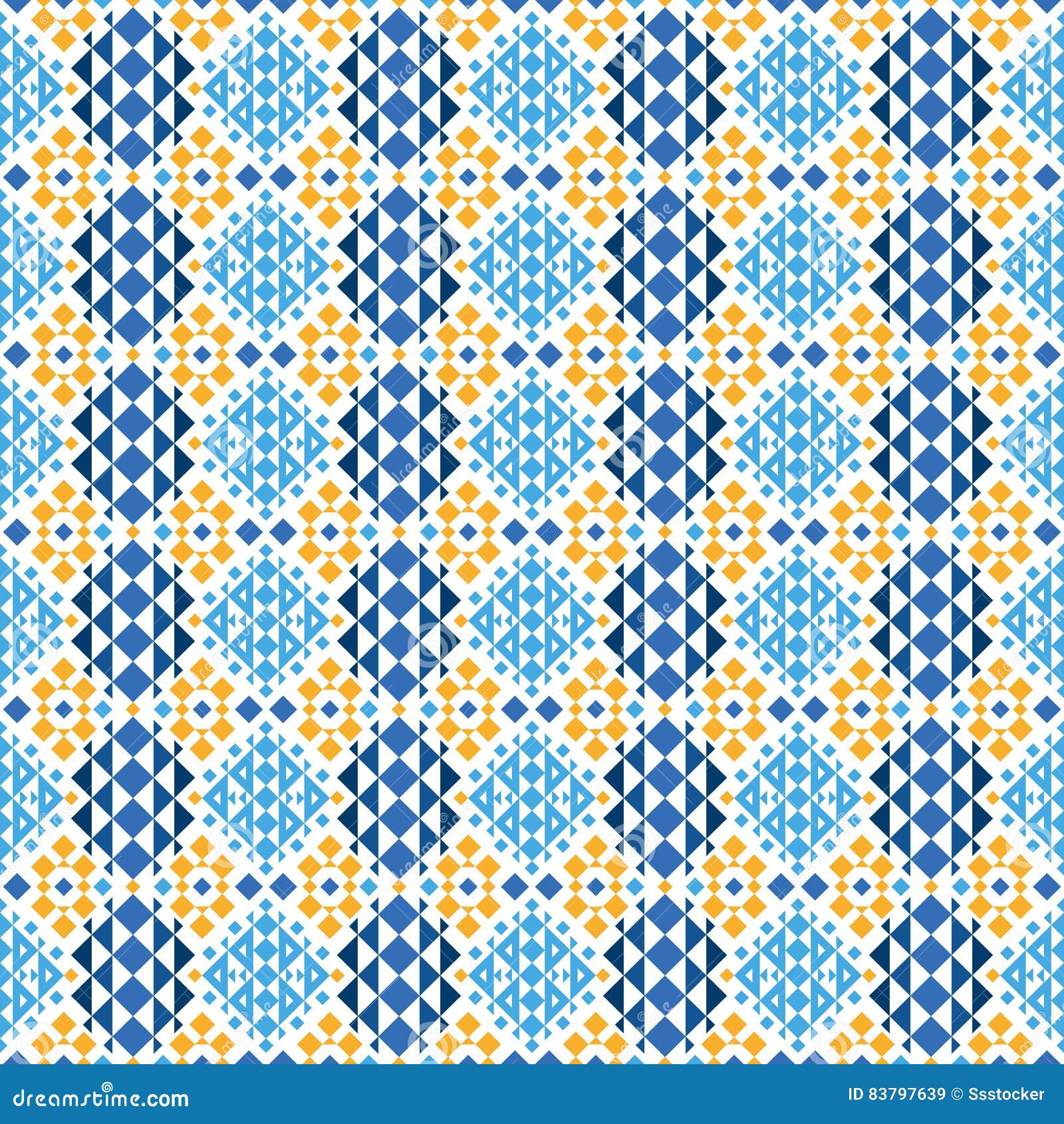 Geometric Pattern in Blue Color Stock Vector - Illustration of nautical ...