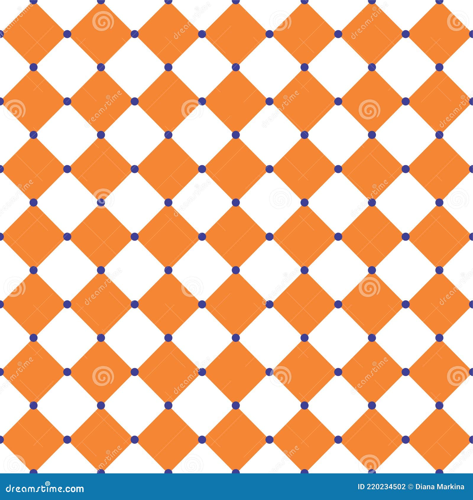 Geometric Pattern Blue and Orange Stock Illustration - Illustration of ...