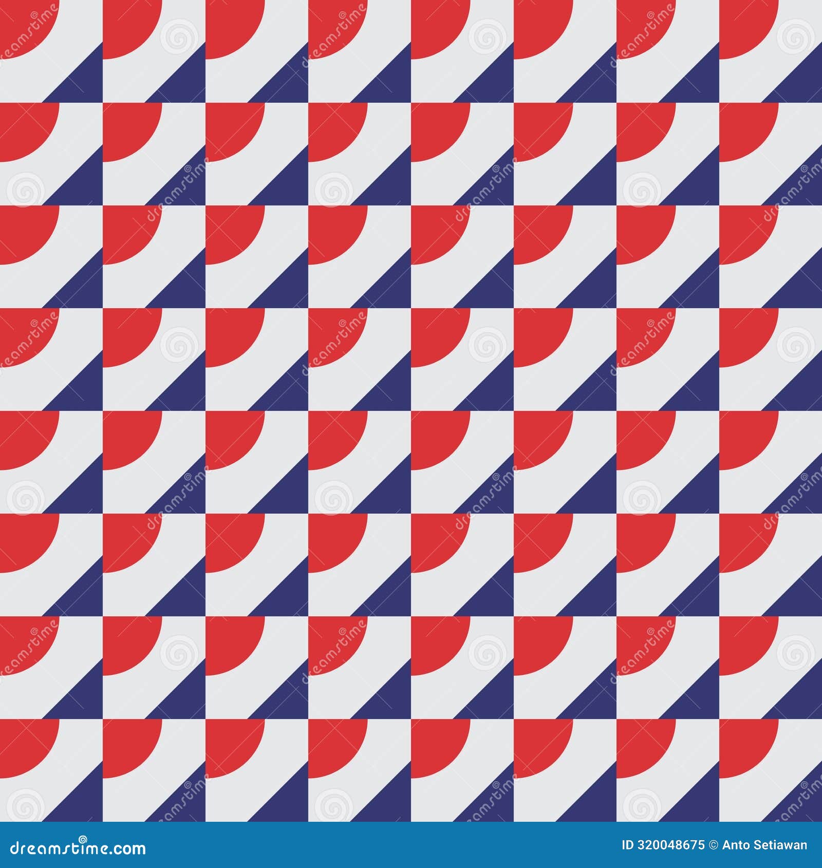 Geometric Pattern Blue and Red Color Stock Illustration - Illustration ...