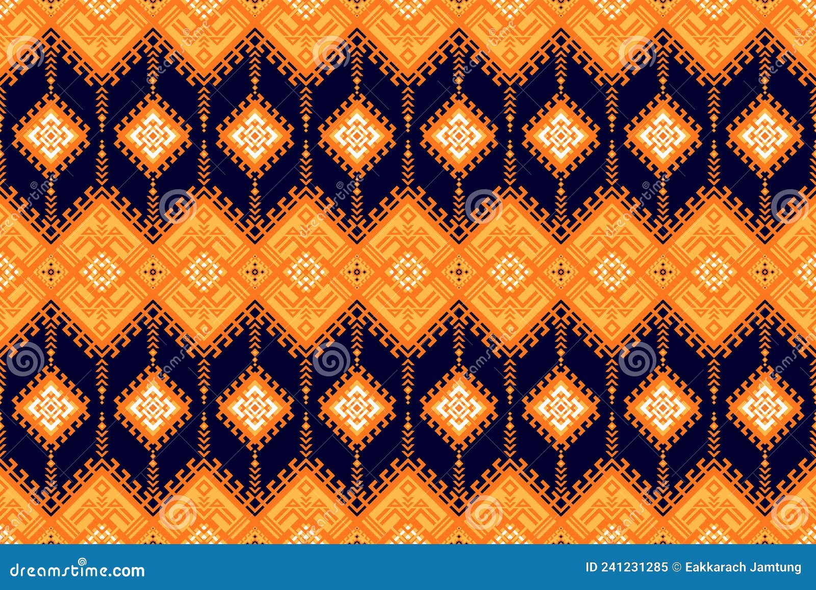 Geometric Pattern Border Illustration on a Blue Background Stock ...