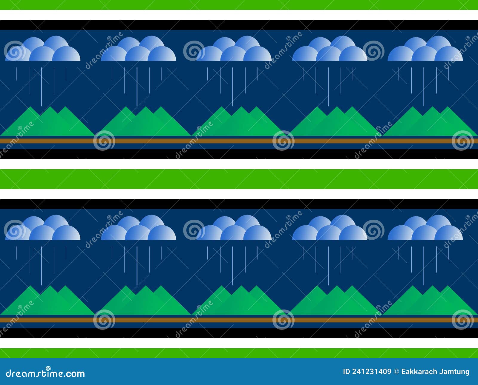 Geometric Pattern Border Illustration on a Blue Background Stock ...