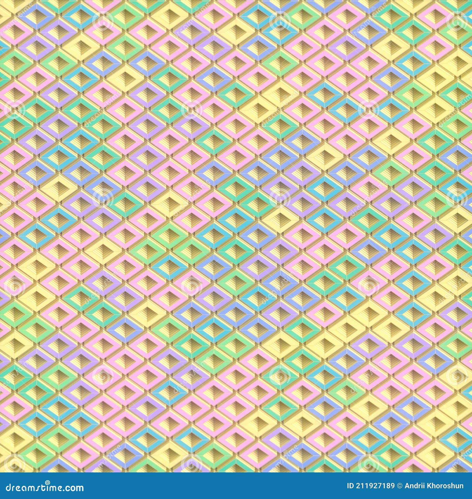 Geometric Pattern of Boxes with Striped Texture on the Sides. Modern ...