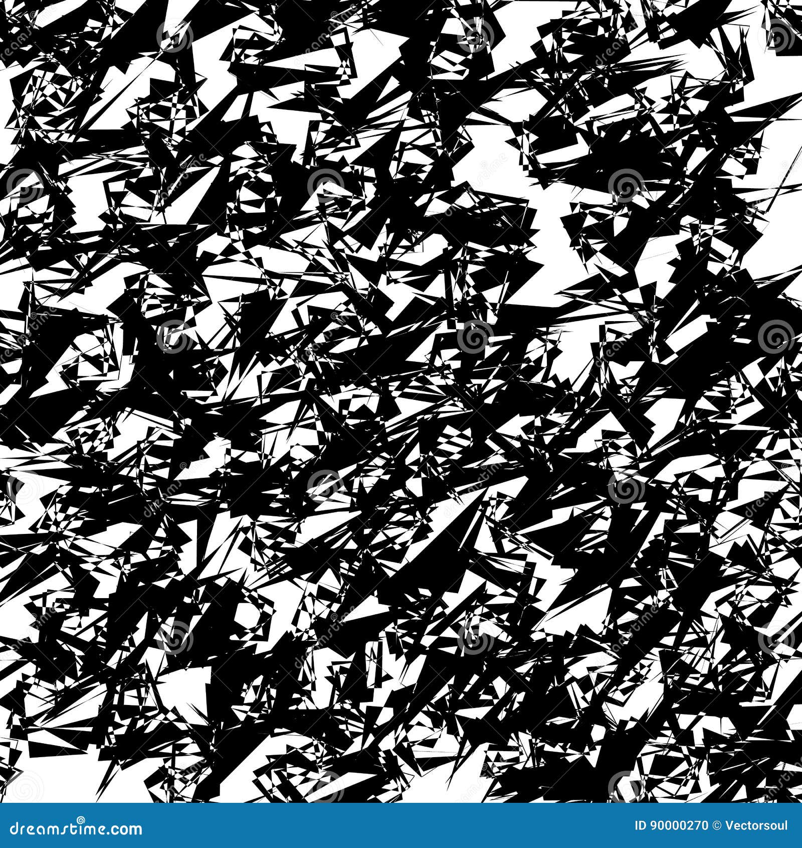 Geometric Pattern of Chaotic Random Shapes. Rough Edgy Texture Stock ...