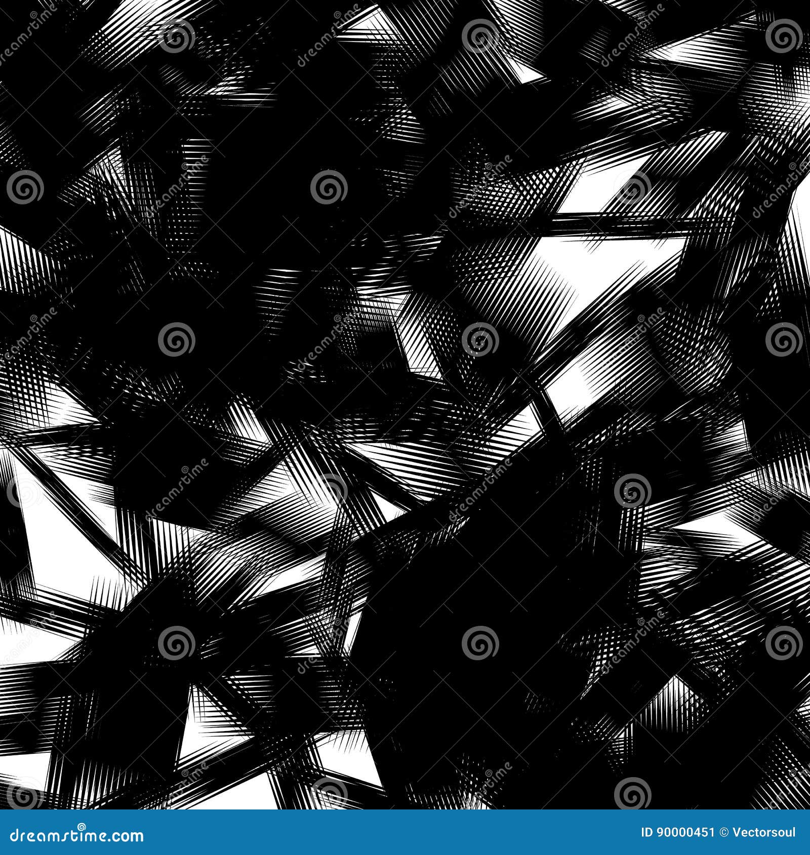 Geometric Pattern of Chaotic Random Shapes. Rough Edgy Texture Stock ...