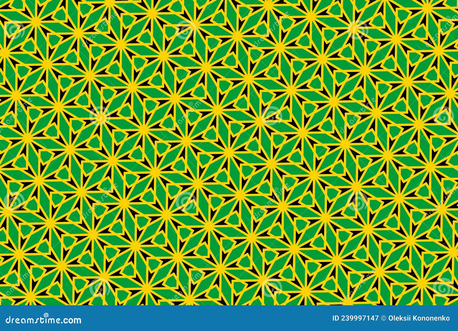 Geometric Pattern in the Colors of the National Flag of Jamaica. the ...