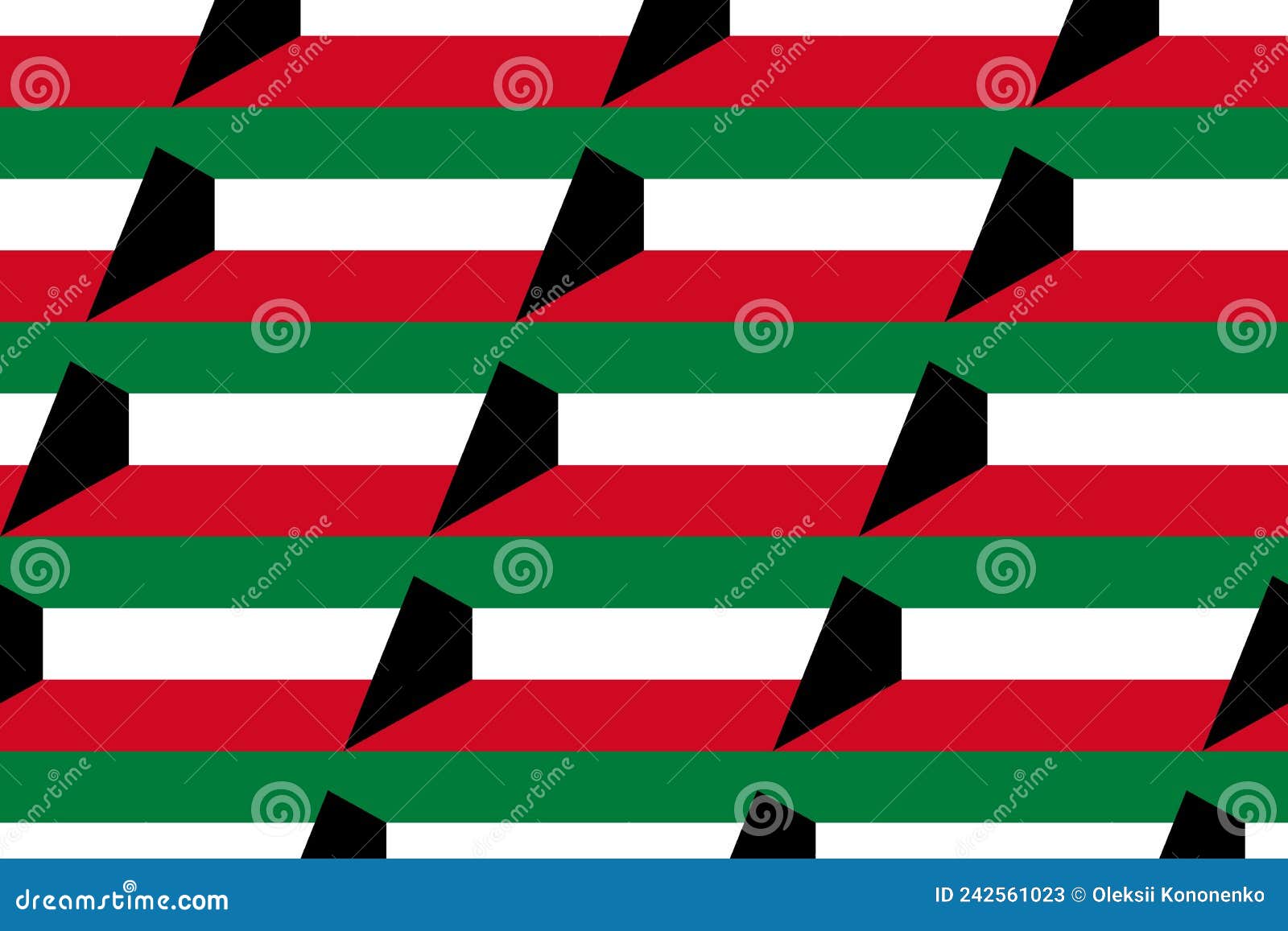 Geometric Pattern in the Colors of the National Flag of Kuwait. the ...