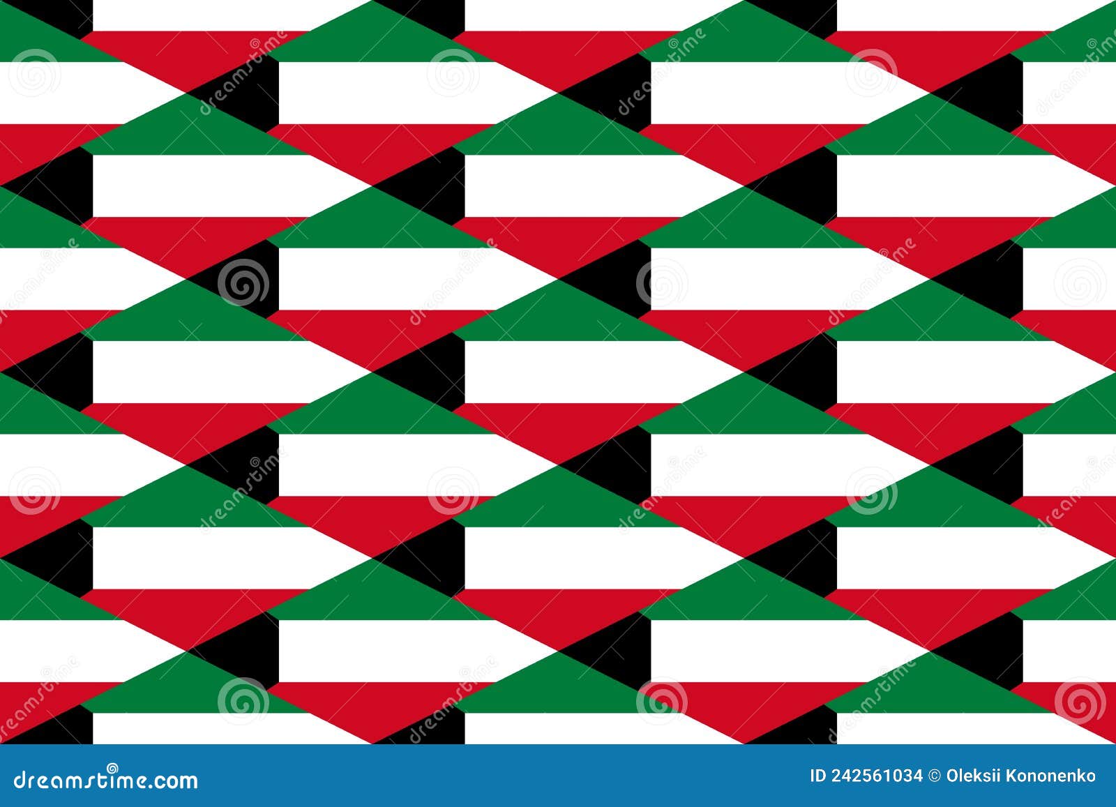 Geometric Pattern in the Colors of the National Flag of Kuwait. the ...