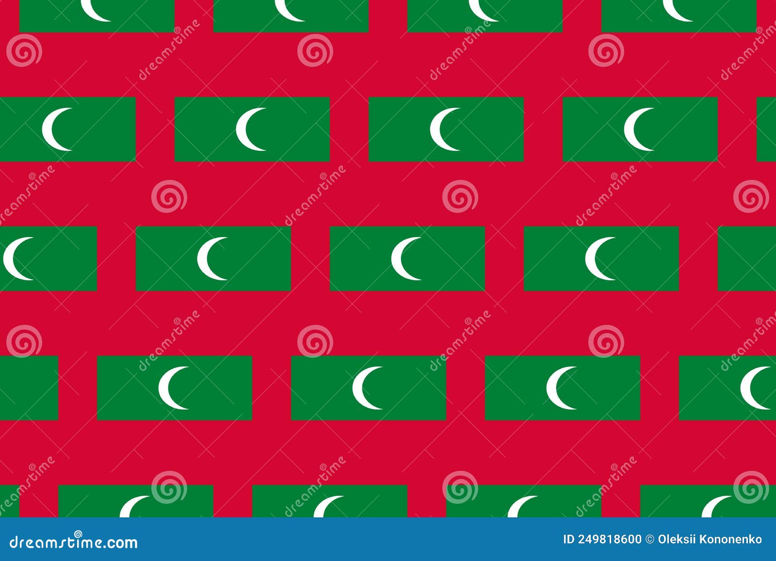 Geometric Pattern in the Colors of the National Flag of Maldives. the ...