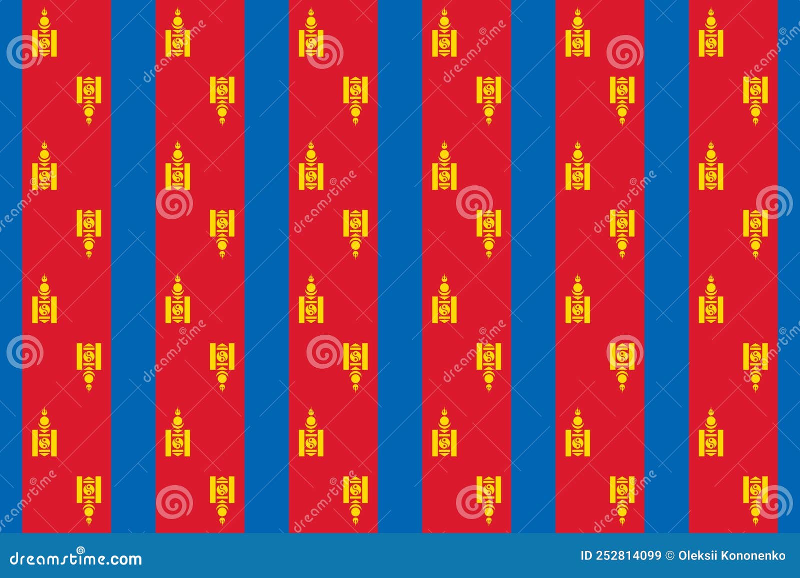 Geometric Pattern in the Colors of the National Flag of Mongolia. the ...
