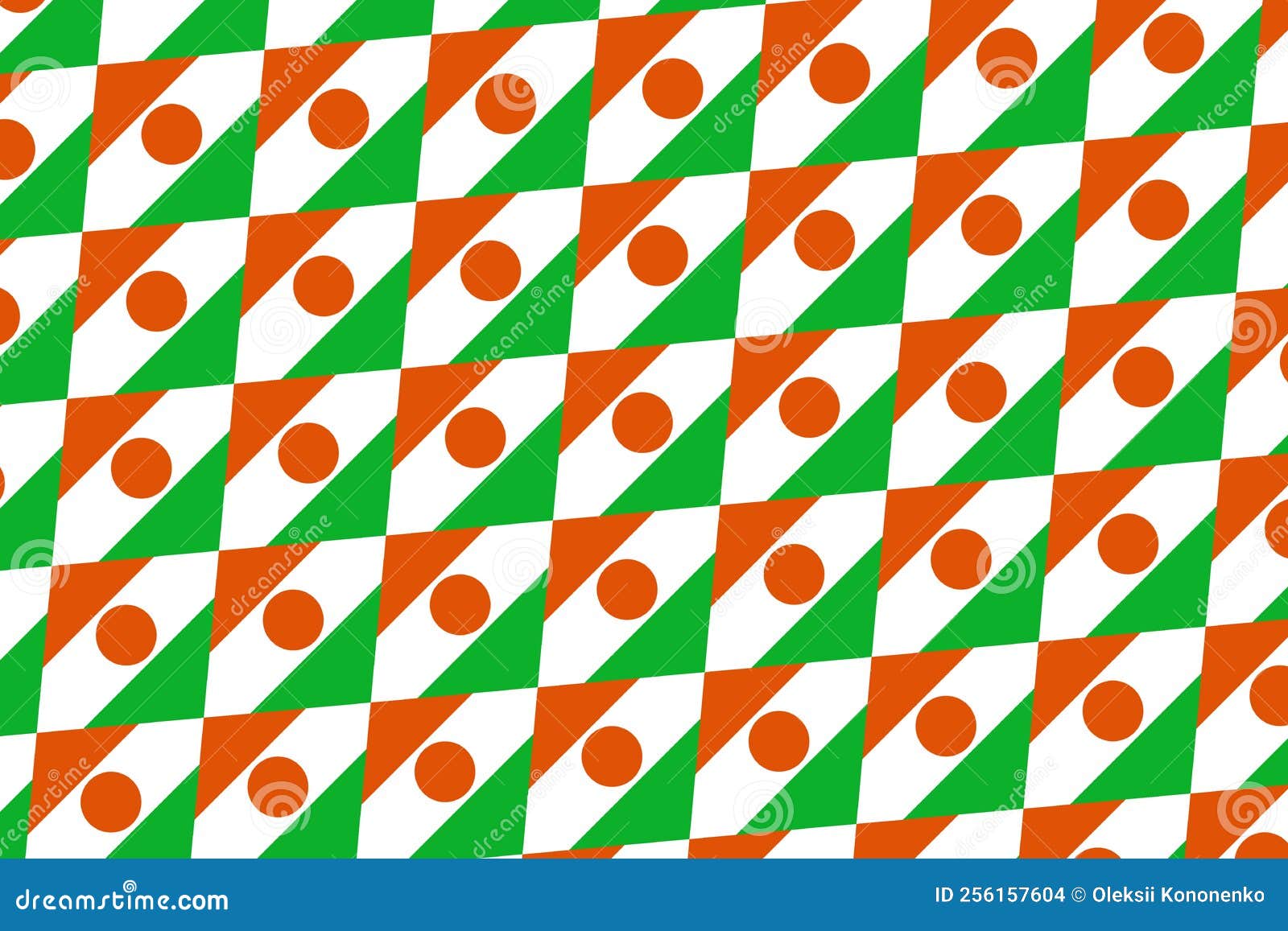 Geometric Pattern in the Colors of the National Flag of Niger. the ...