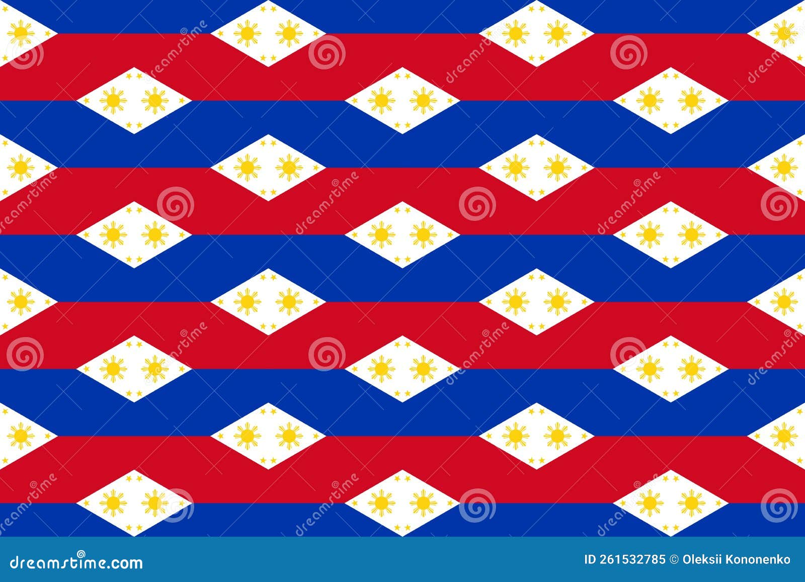 Geometric Pattern in the Colors of the National Flag of Philippines ...