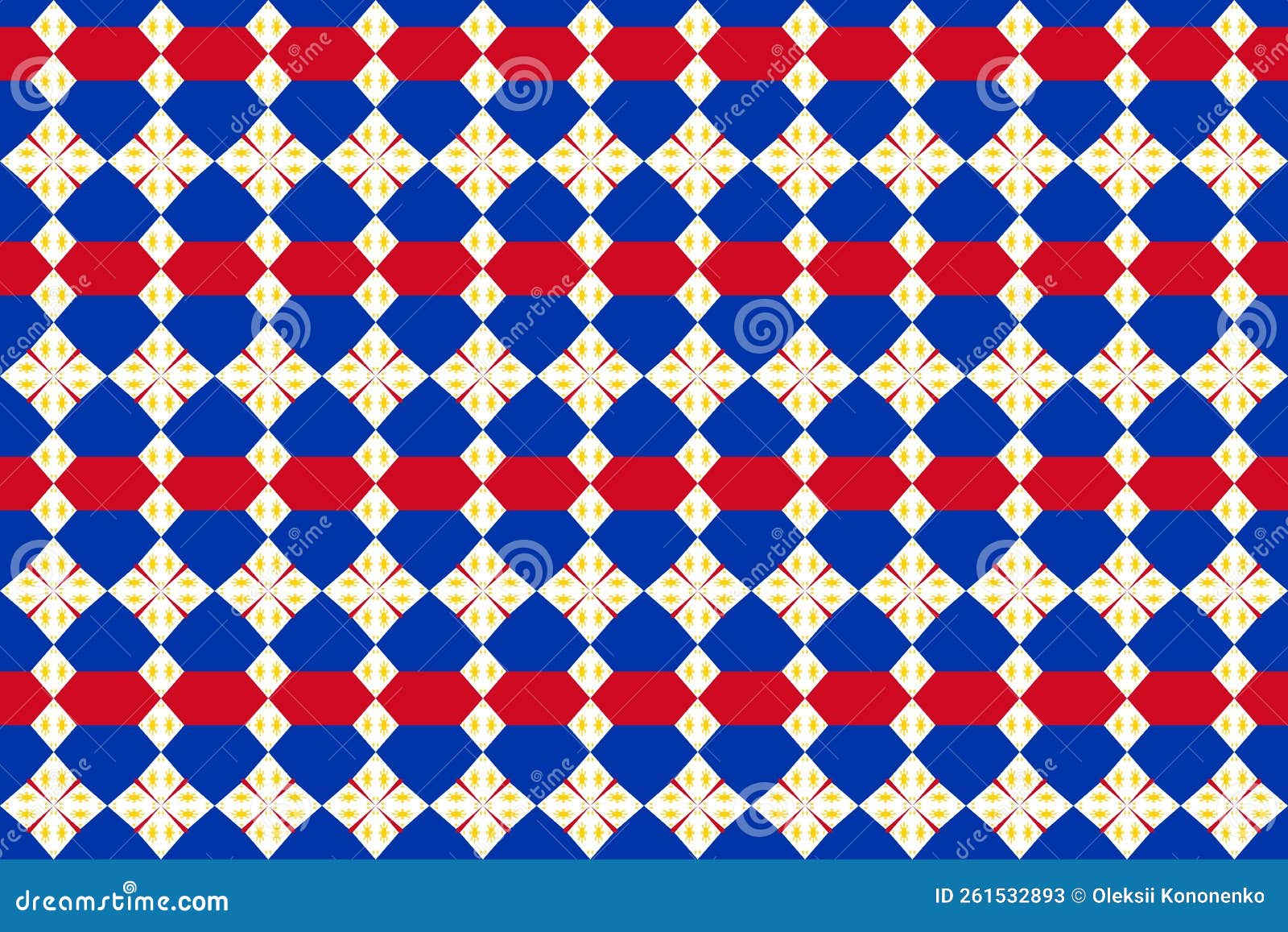 Geometric Pattern in the Colors of the National Flag of Philippines ...