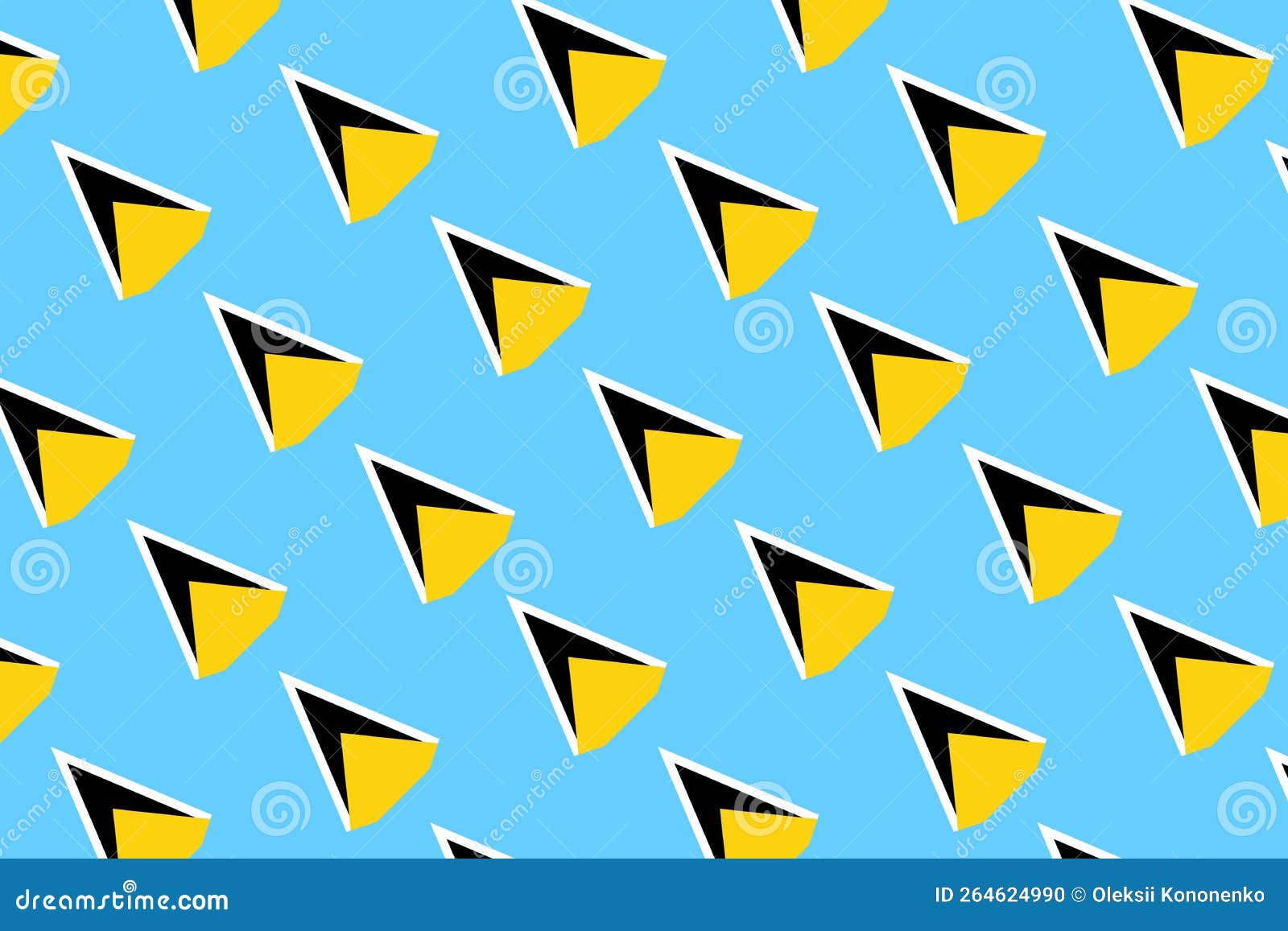 Geometric Pattern in the Colors of the National Flag of Saint Lucia ...