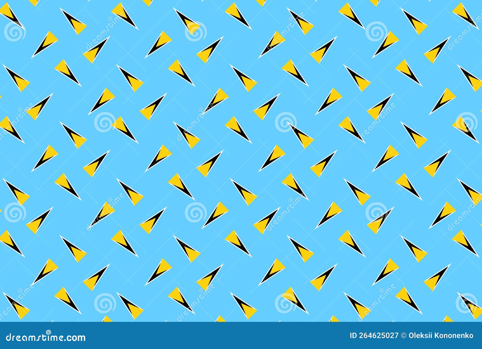 Geometric Pattern in the Colors of the National Flag of Saint Lucia ...