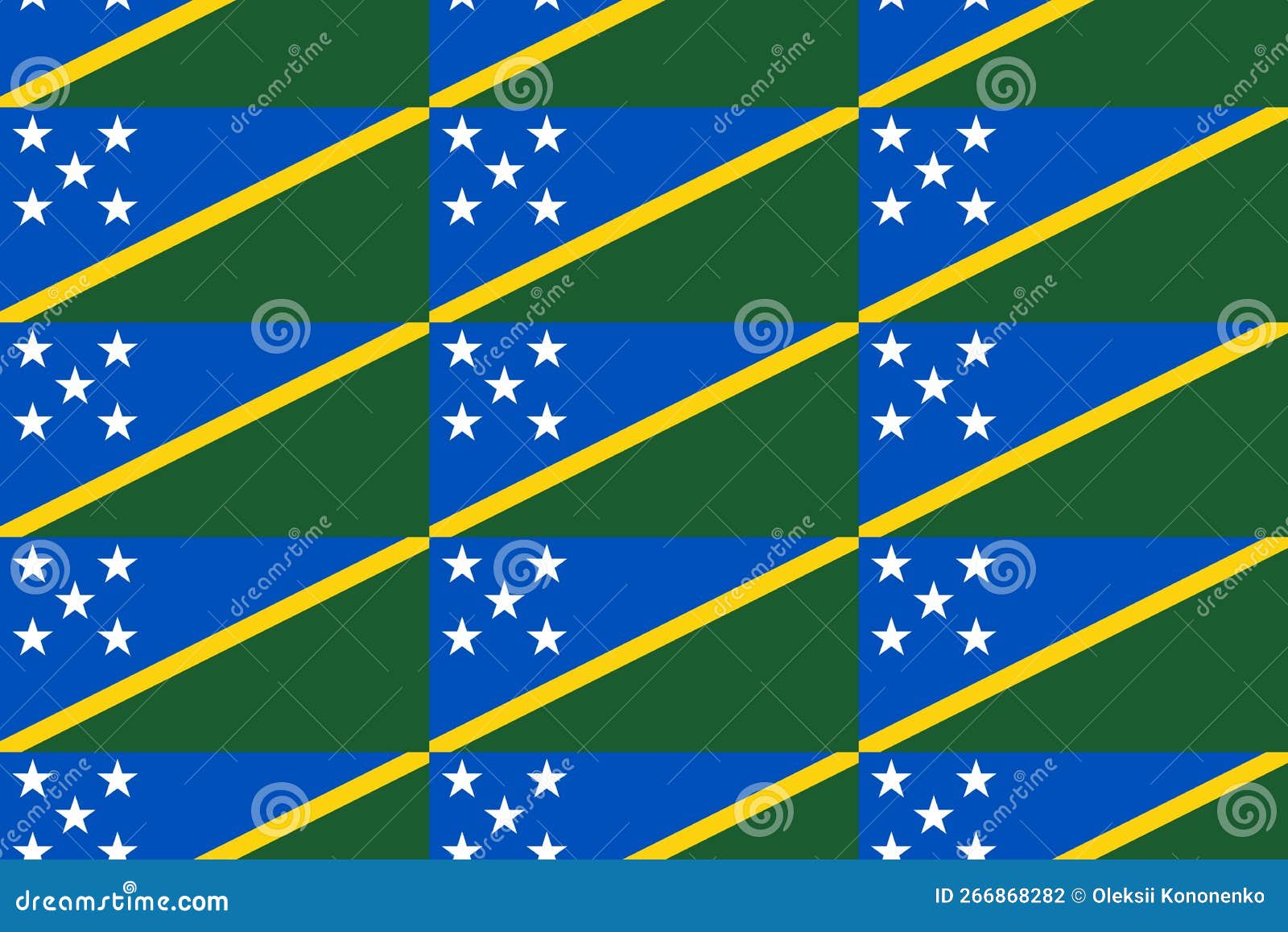 Geometric Pattern in the Colors of the National Flag of Solomon Islands ...