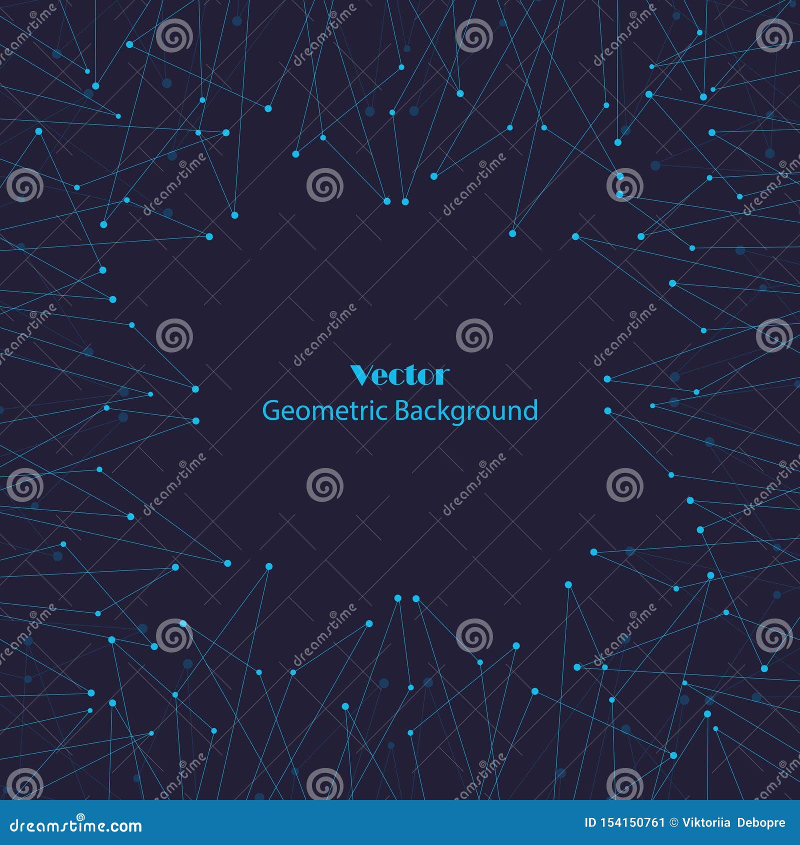 Geometric Pattern with Connected Lines and Dots. Vector Illustration ...