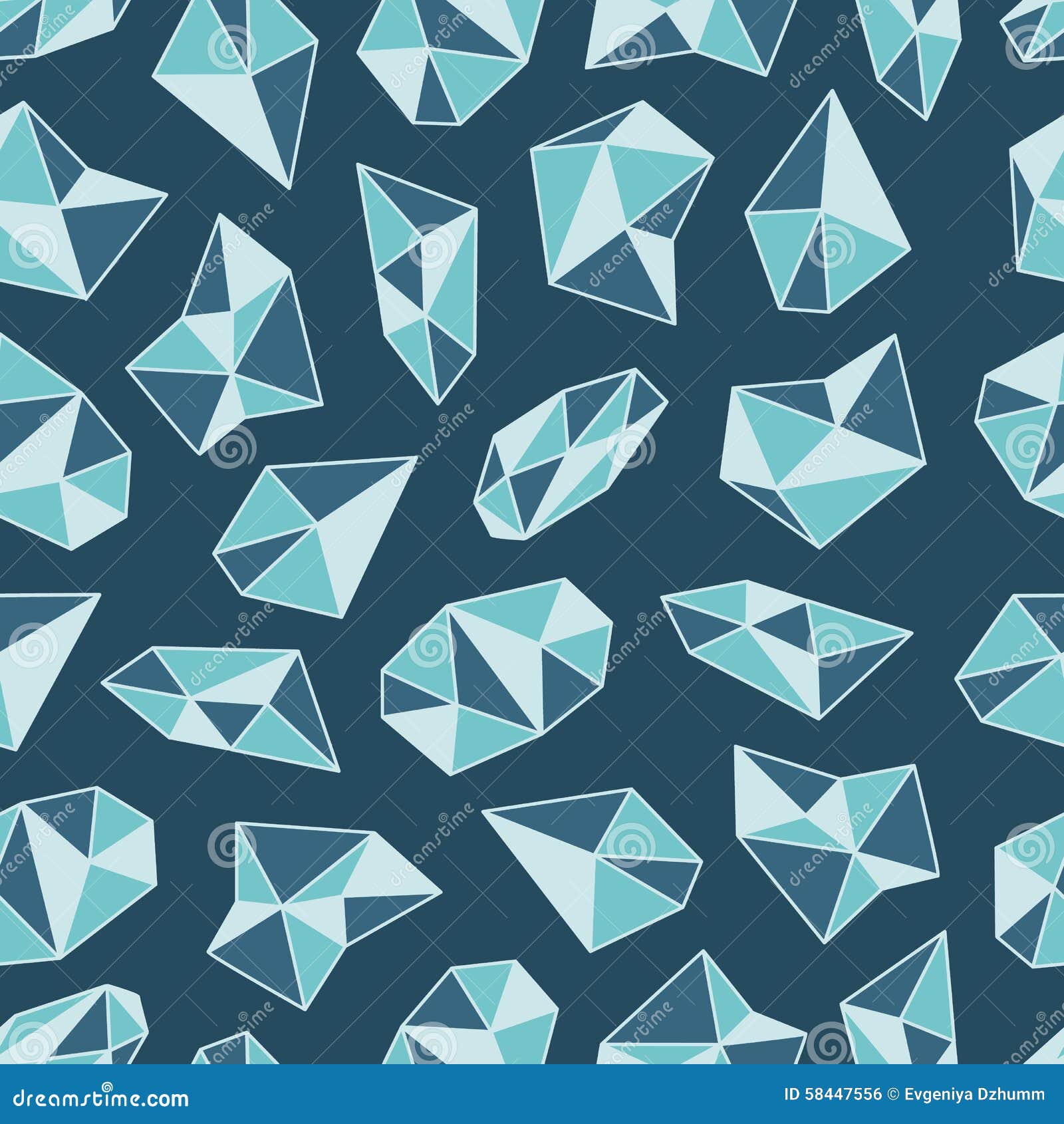 Geometric Pattern with Crystals in Polygon Style. Stock Vector ...