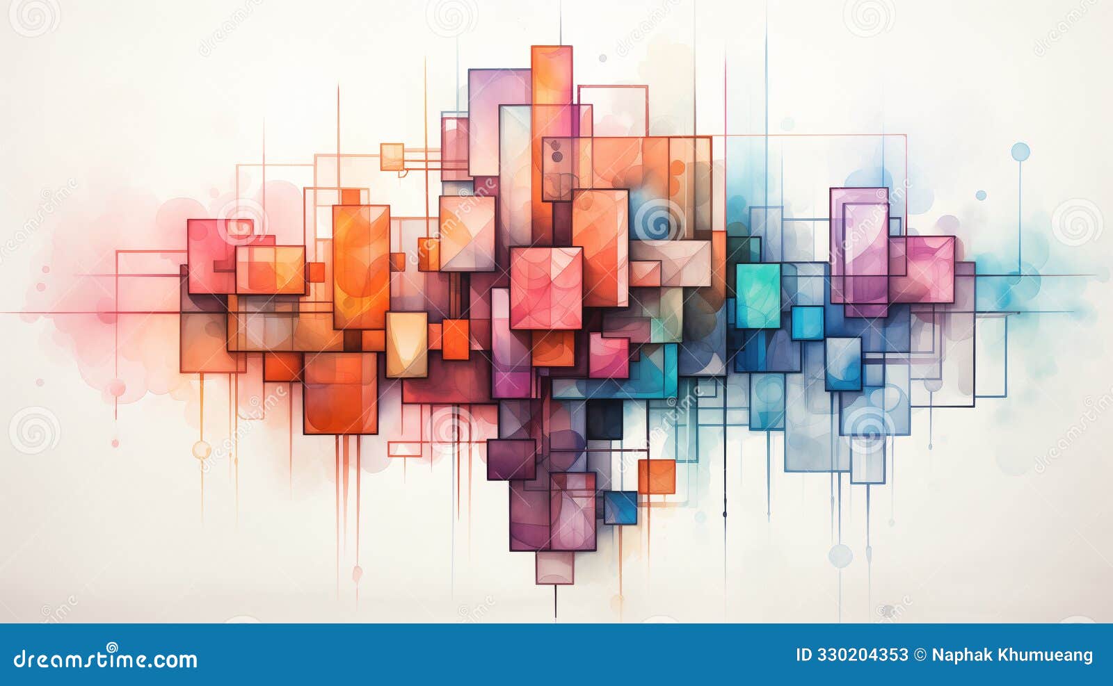 Geometric Pattern Design Depicted through Overlapping Squares and ...