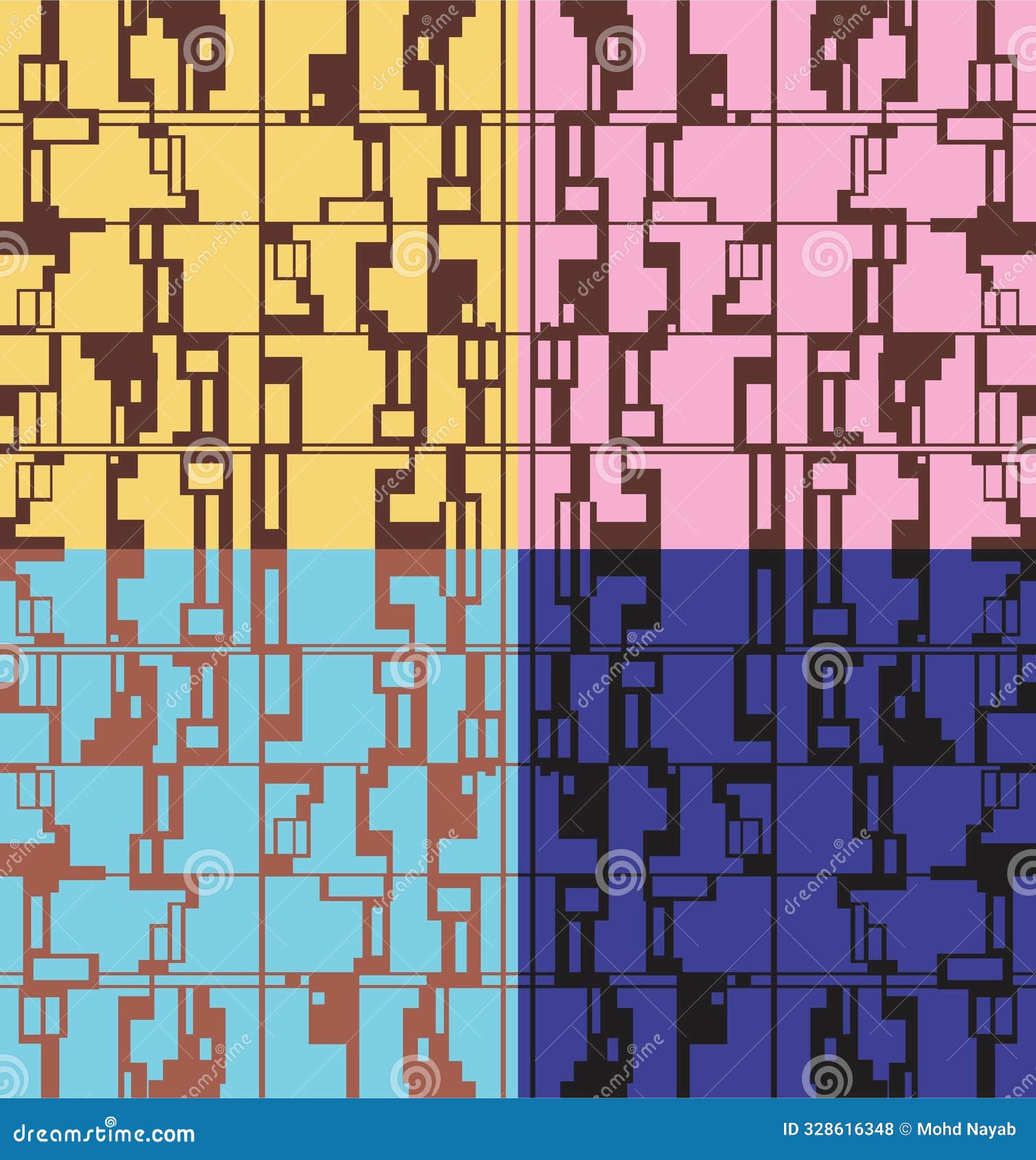 Geometric Pattern Design, Isolated Background. Vector Cdr X6 Stock ...