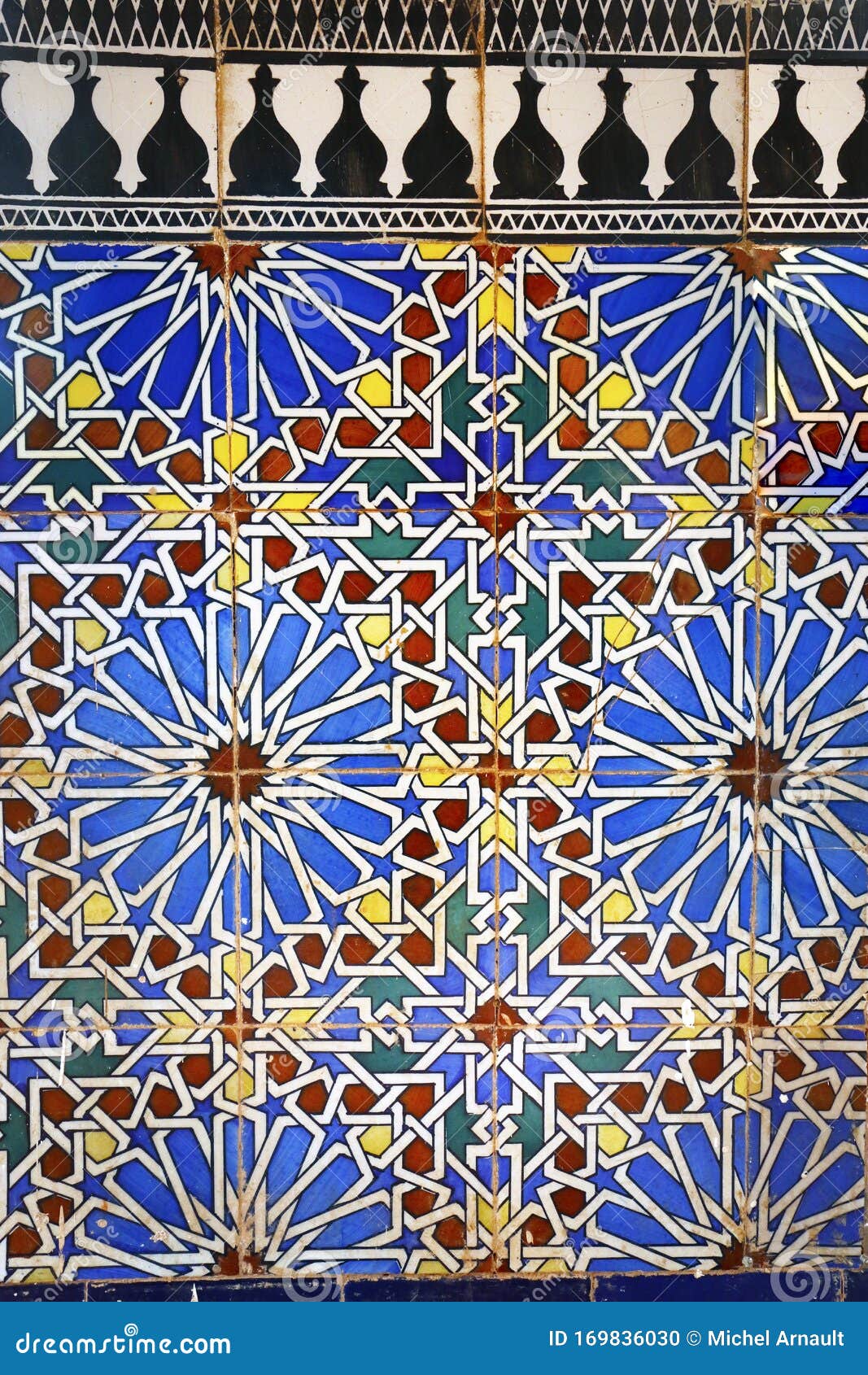 Geometric Pattern Design of Mosaic- Ceramic Tile Stock Photo - Image of ...