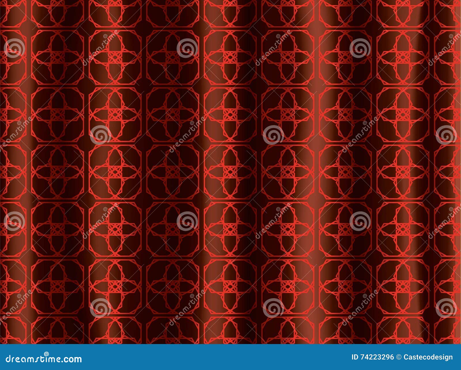 Geometric Pattern Design in Red Stock Vector - Illustration of geometry ...