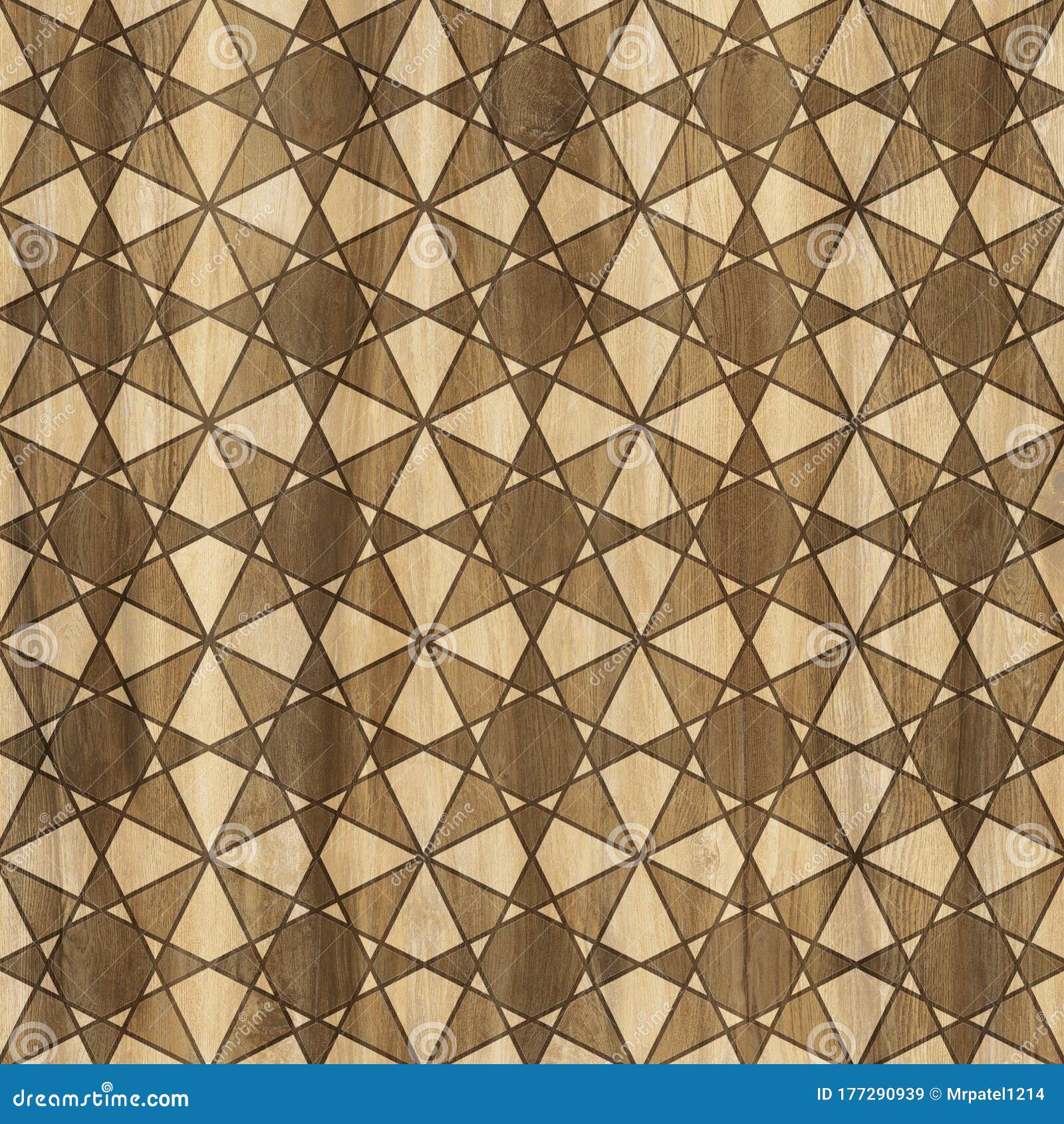 Geometric Pattern Floor Wooden Background Tile Stock Illustration ...