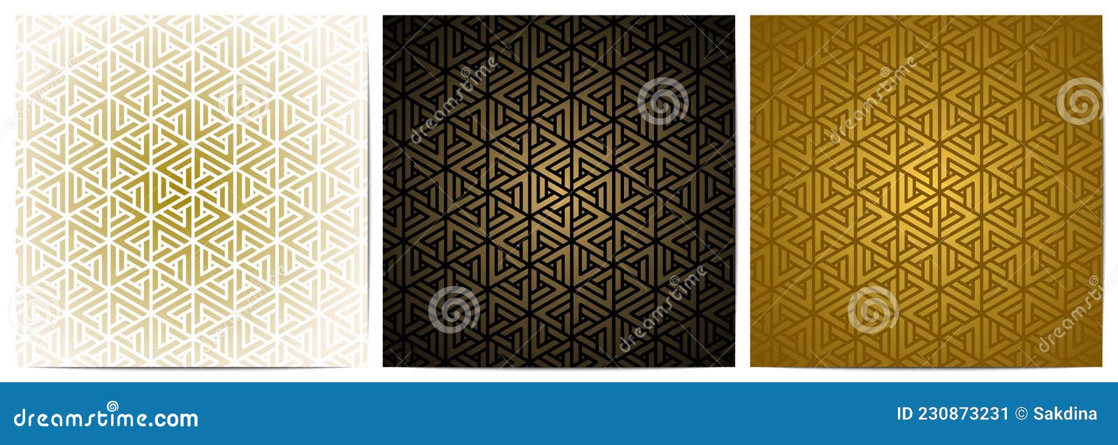 Geometric Pattern with Polygonal Shape and Triangle Gold Lines Stock ...