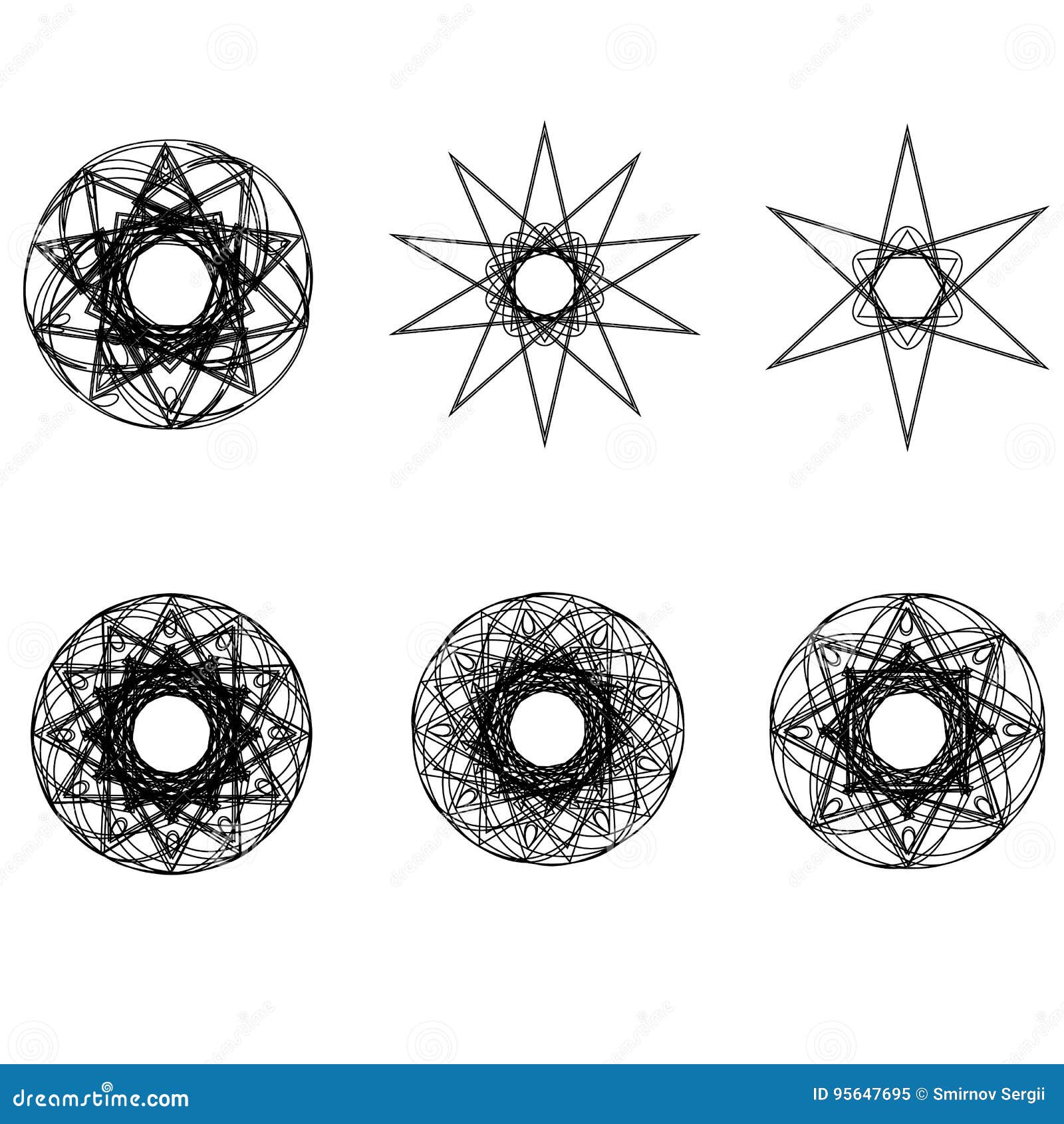 Geometric Pattern Icon Astrology Stars Astrology Geometric Pattern Set ...