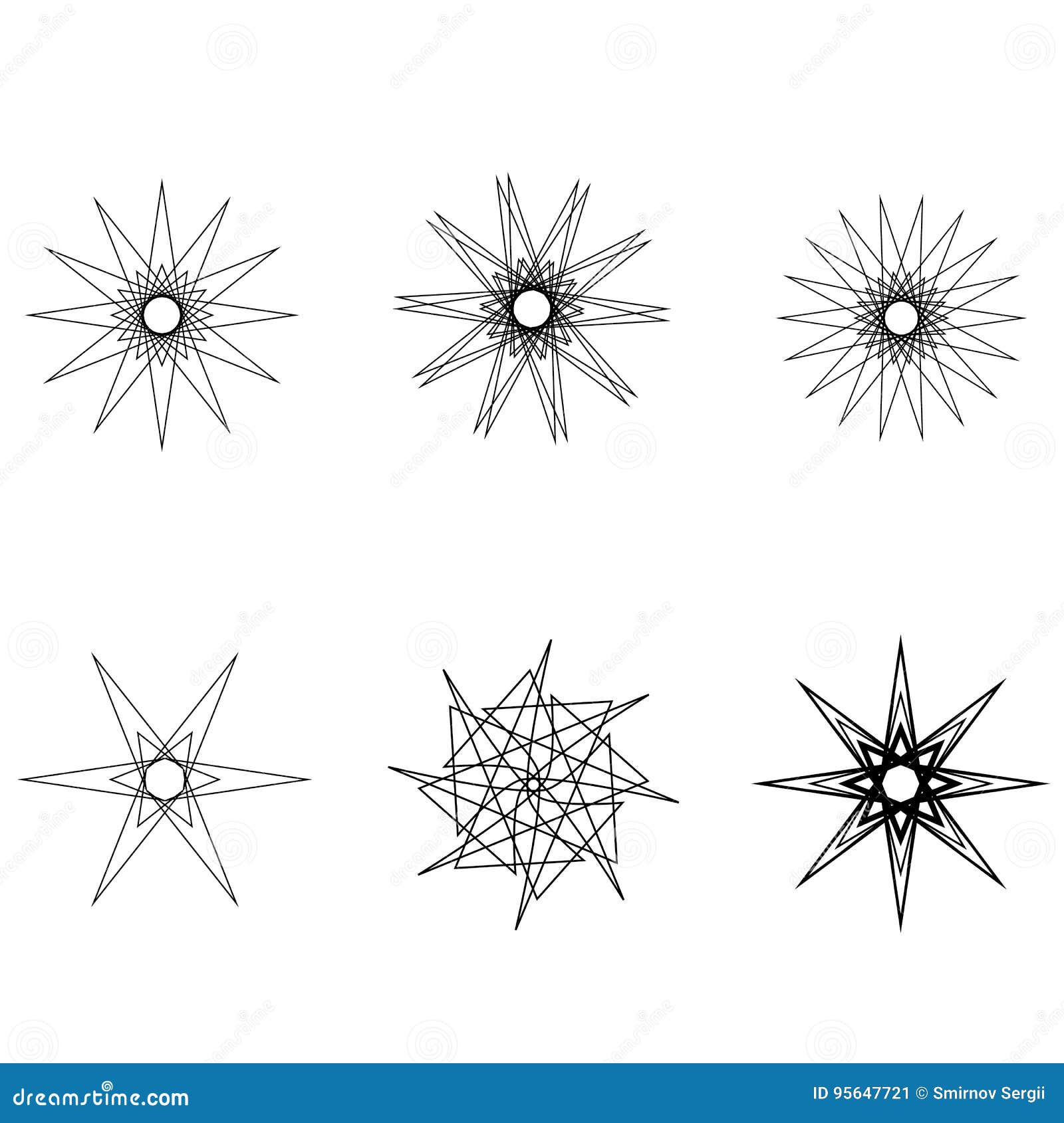 Geometric Pattern Icon Astrology Stars Astrology Geometric Pattern Set ...