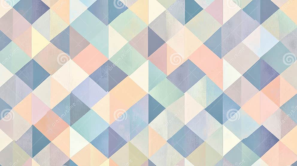 A Geometric Pattern with Interlocking Diamonds in Pastel Colors ...