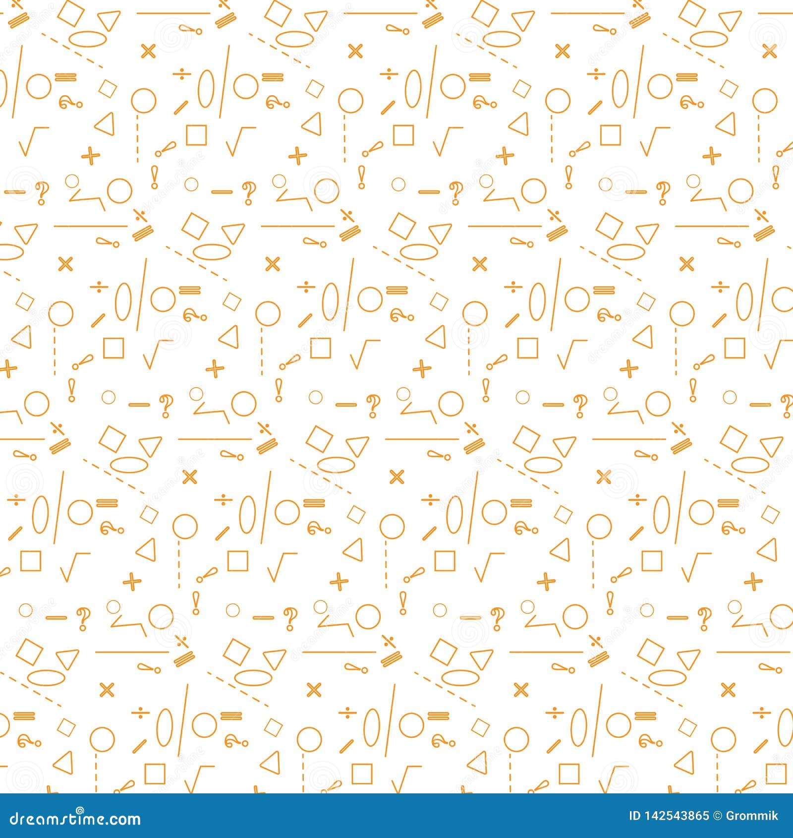 Geometric Pattern with Mathematical and Geometric Symbols Stock Vector ...