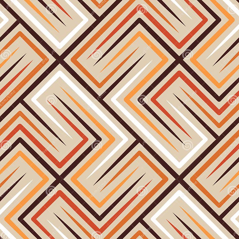 Geometric Pattern with a Maze of Interlocking Thin Multicolored Lines ...