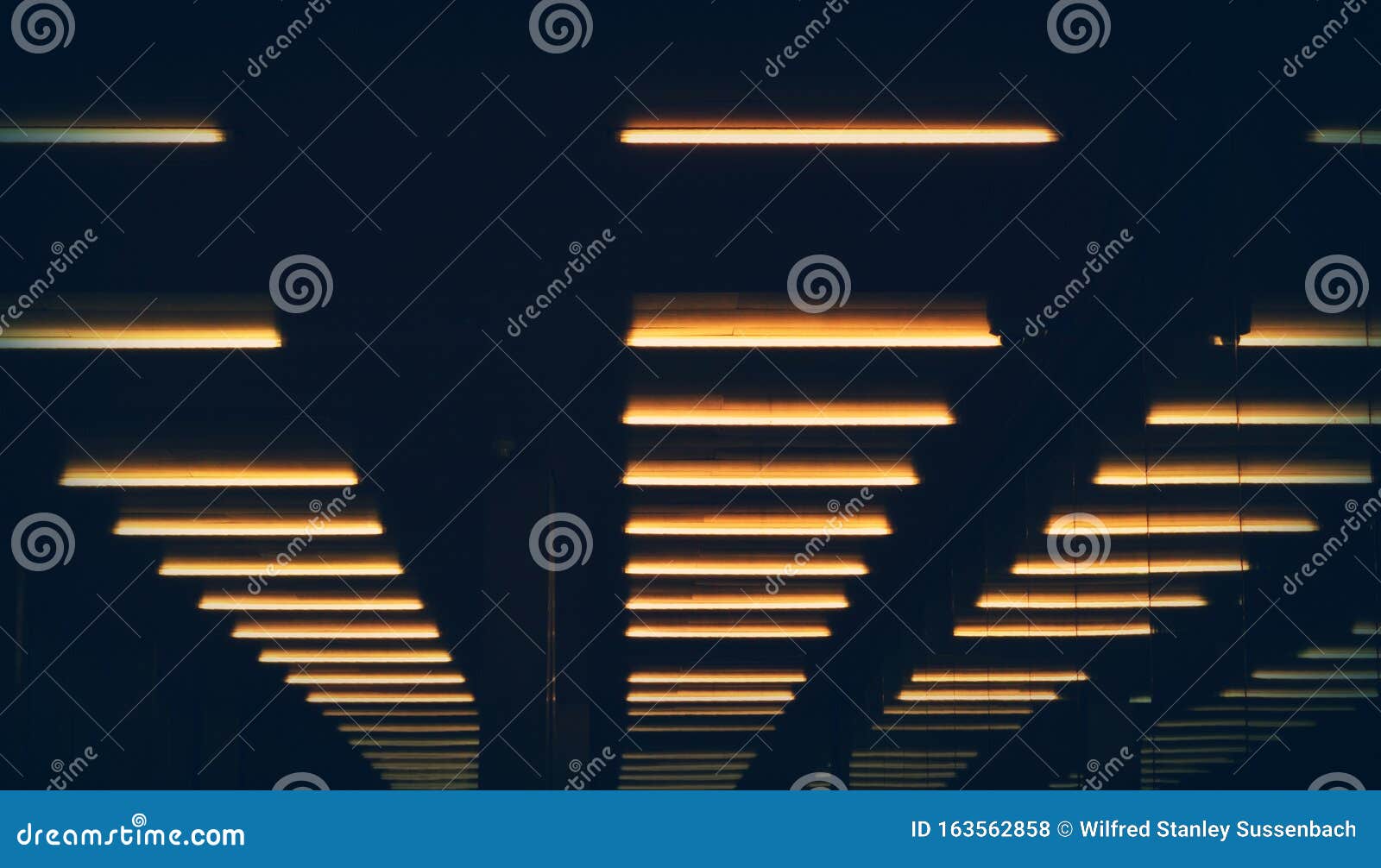 Row of ceiling lights stock photo. Image of design, ceiling - 163562858
