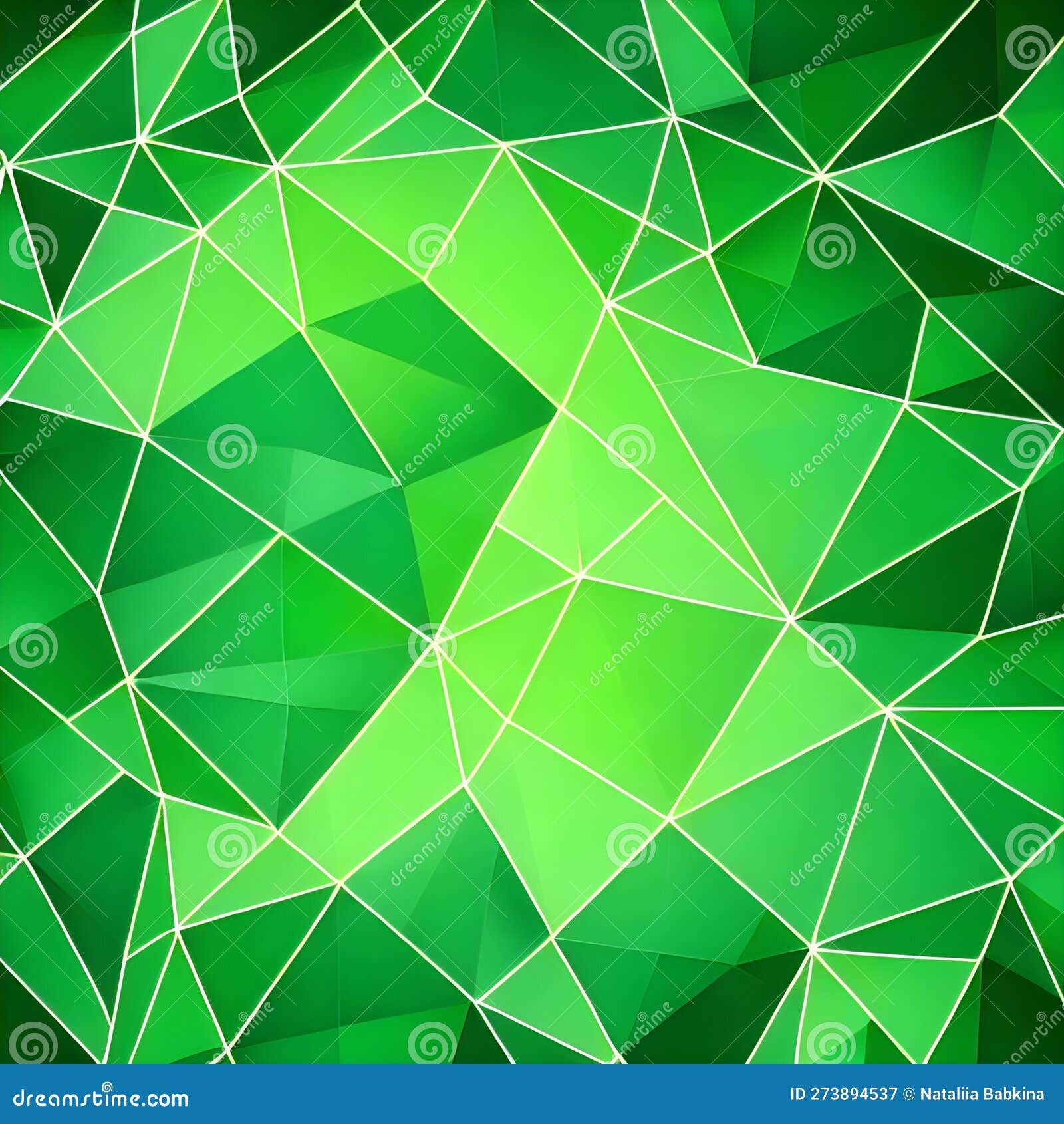 Geometric Pattern of Overlapping Polygons in Green Tones. the Image Was ...