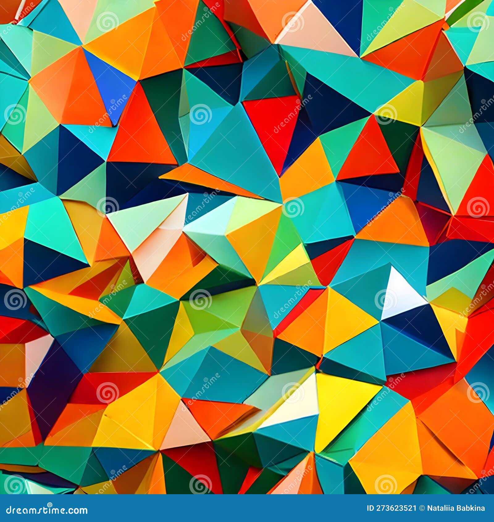 Geometric Pattern of Overlapping Polygons in Summer Colors. the Image ...
