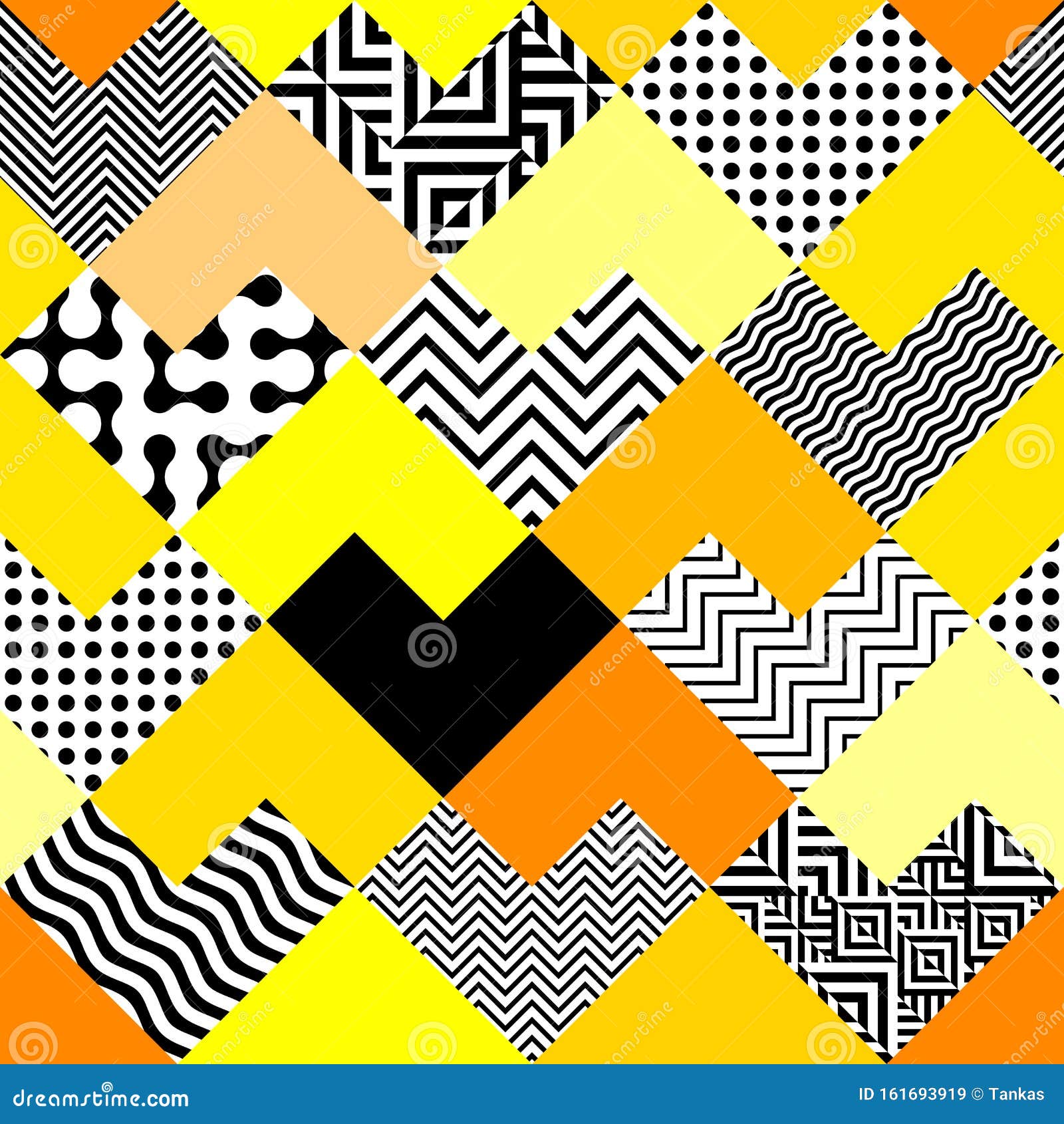 Geometric Pattern in a Patchwork Collage Style. Stock Vector ...