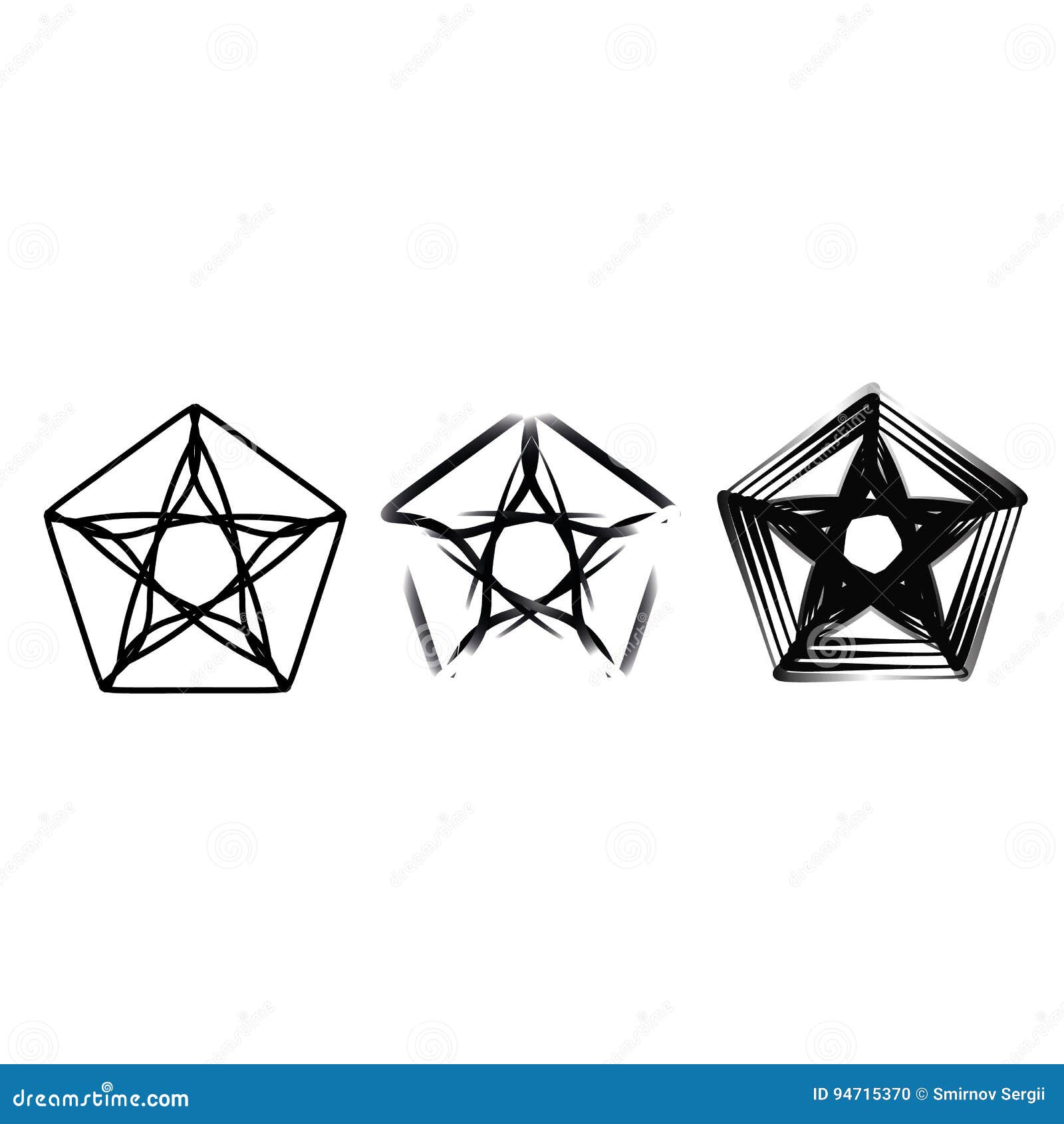 Geometric Pattern Pentagram Symbol Star Stock Illustration ...