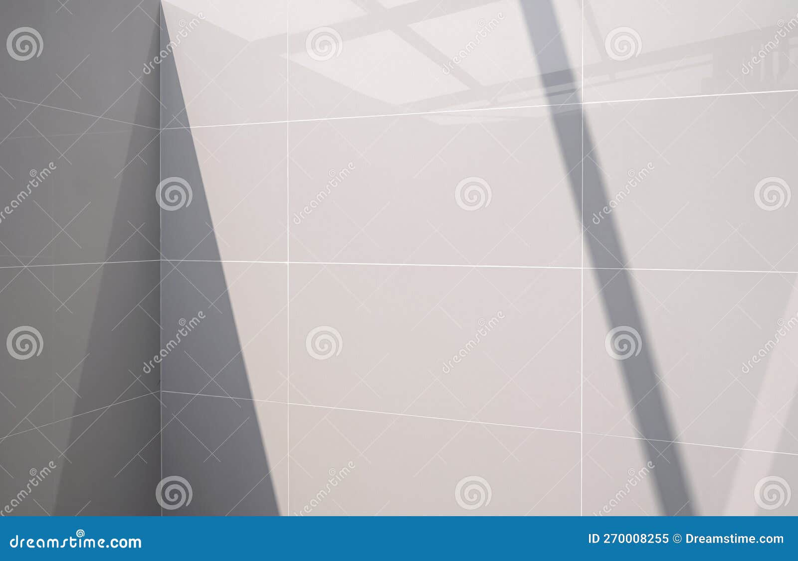 Geometric Pattern and Perspective Side View of Interior Gray Tile Wall ...