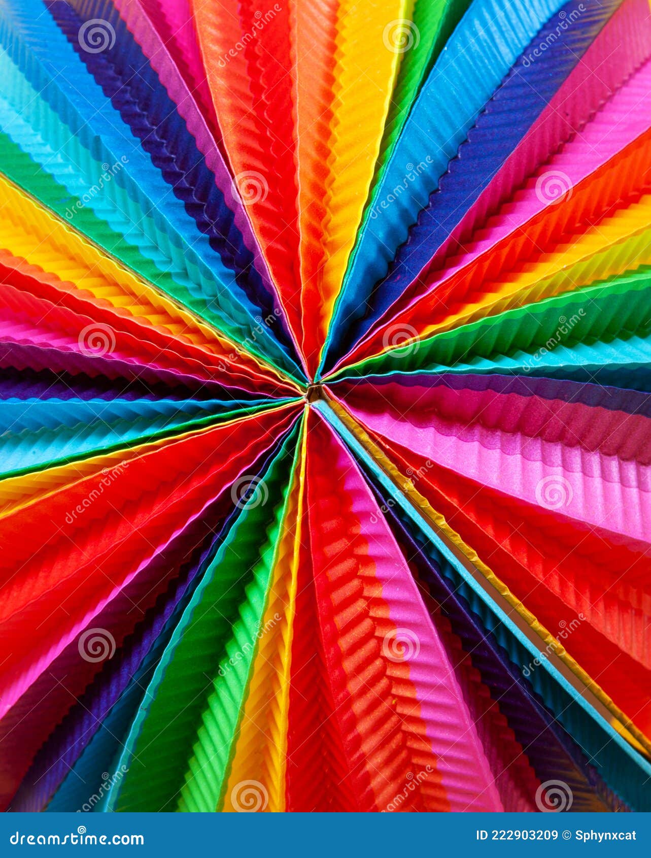 Geometric Pattern of Rainbow Sphere, Background, Close Up, Top View ...