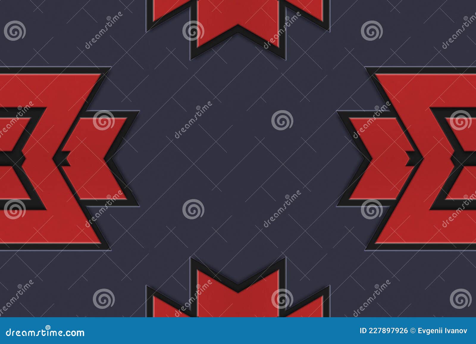 Geometric Pattern of Red Color, Scandinavian Celtic Style. Illustration ...