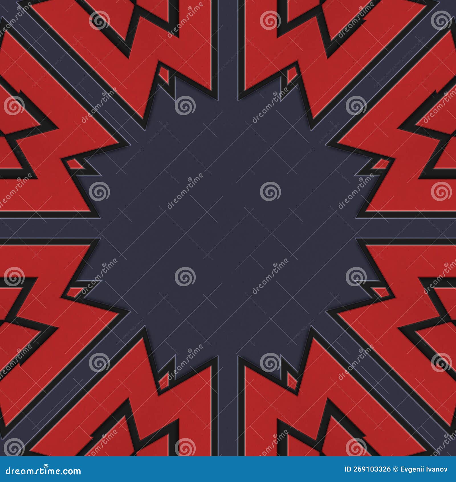 Geometric Pattern of Red Color, Scandinavian Celtic Style. Illustration ...